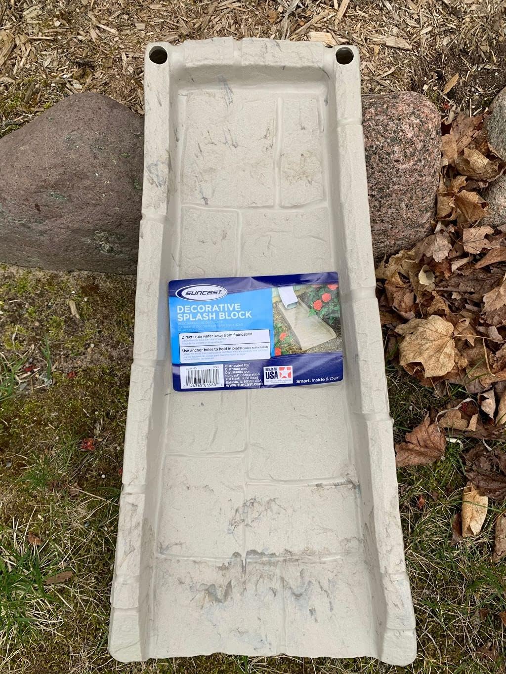 Concrete Gutter Downspouts Splash Guards Rain Rainwater Collecting