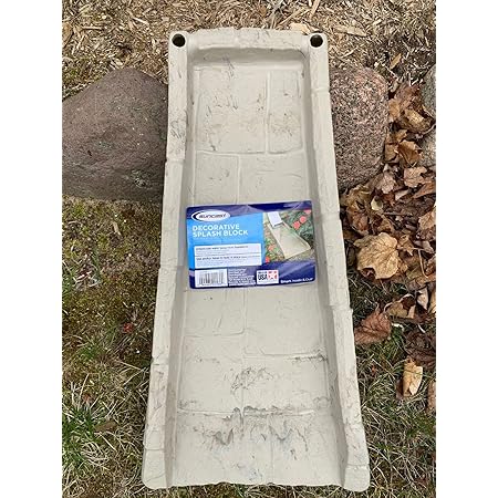 Palos Designs Decorative Downspout Splash Block, Leaves Design ...