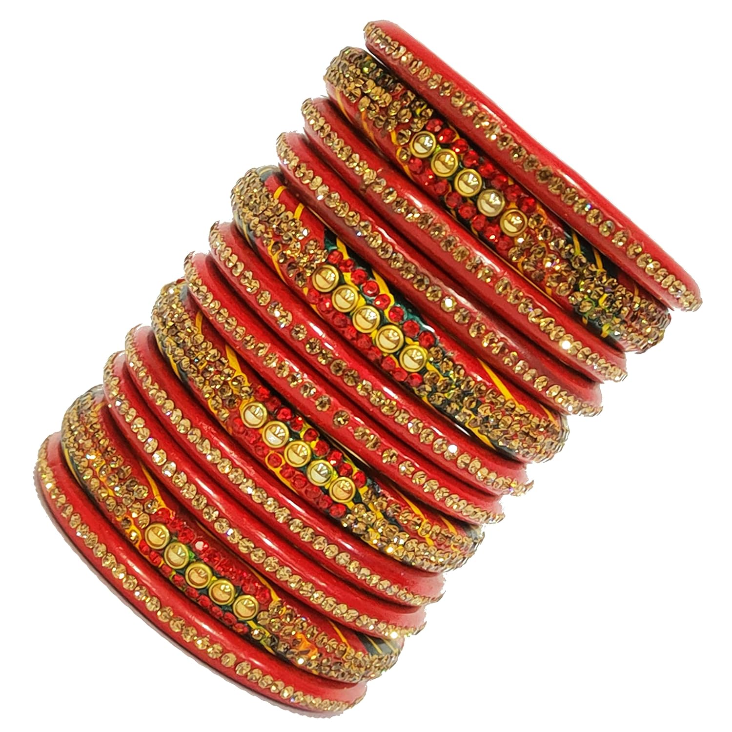 Buy Lahthi Wala Lac Bangles Traditional set - Jaipuri Lakh Bangle Chuda ...