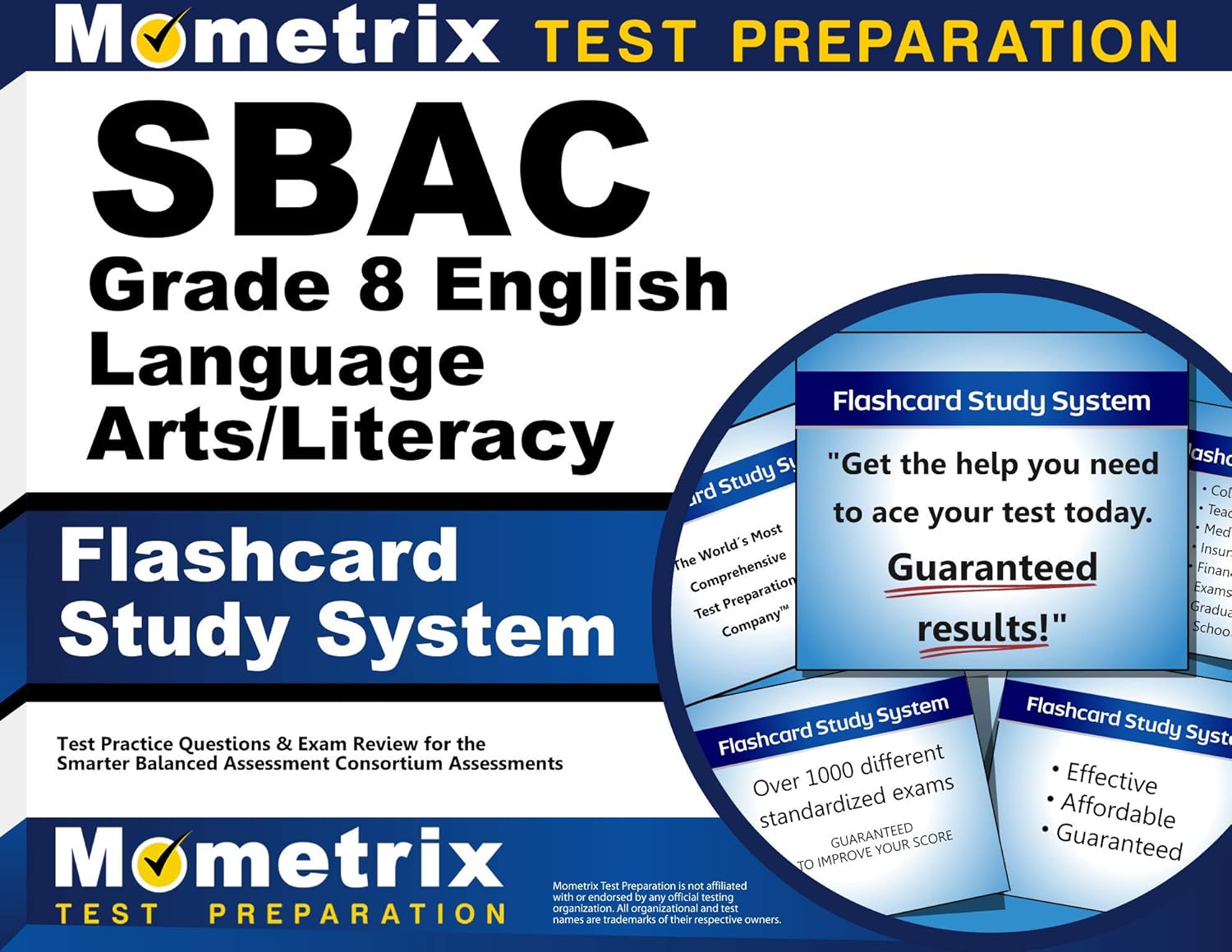 Amazon.com: SBAC Grade 8 English Language Arts/Literacy Flashcard Study ...