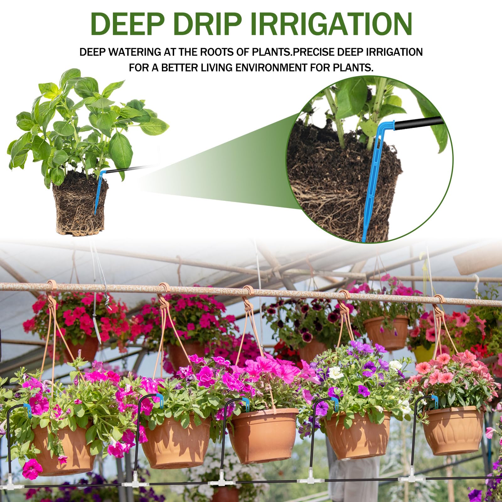 Snapklik.com : Tujoe Drip Irrigation Kit Accessories 32.8FT/10M Tubing ...
