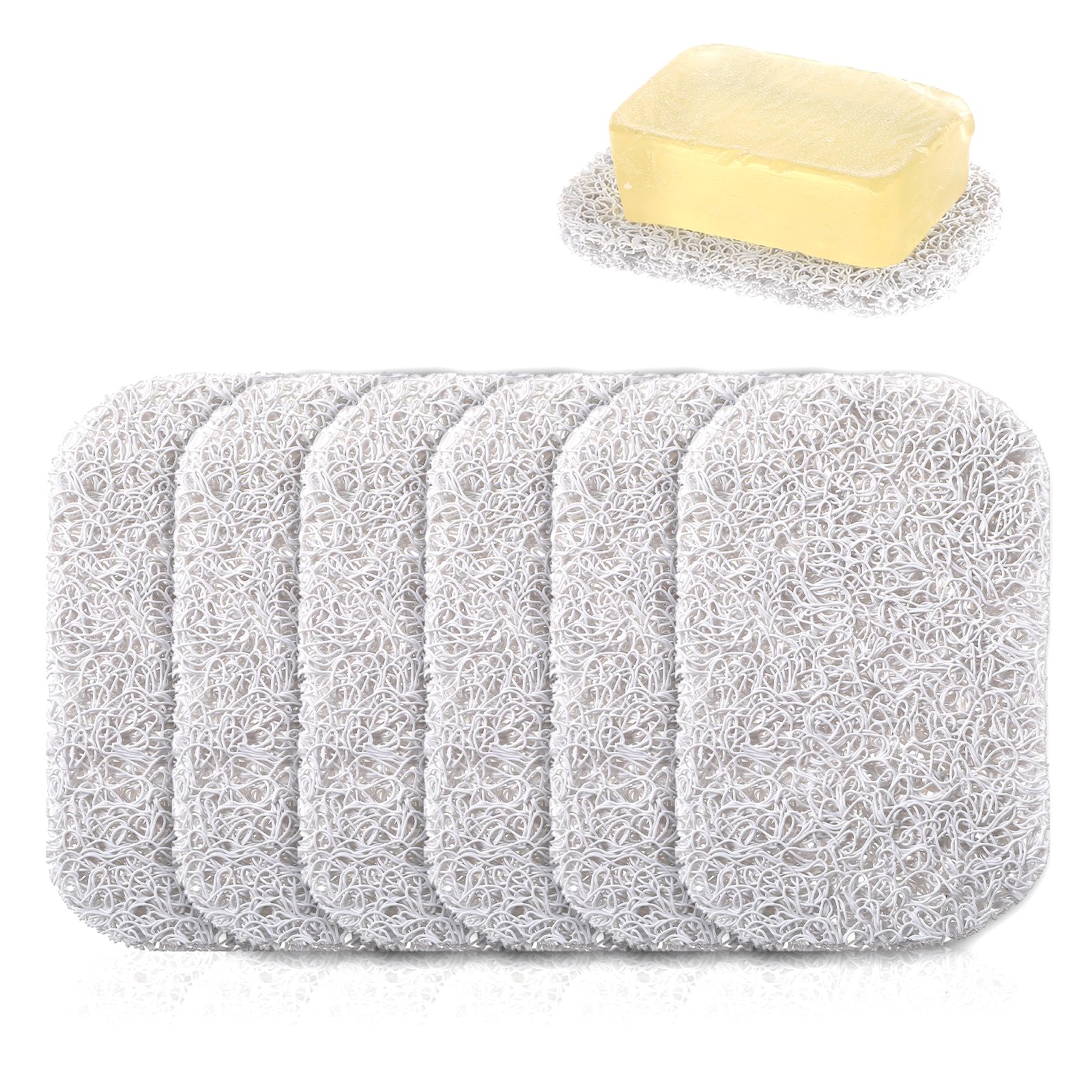 Amazon.com: Soap Saver Pad 6Pcs Soap Holder Pads Self-Draining Soap ...