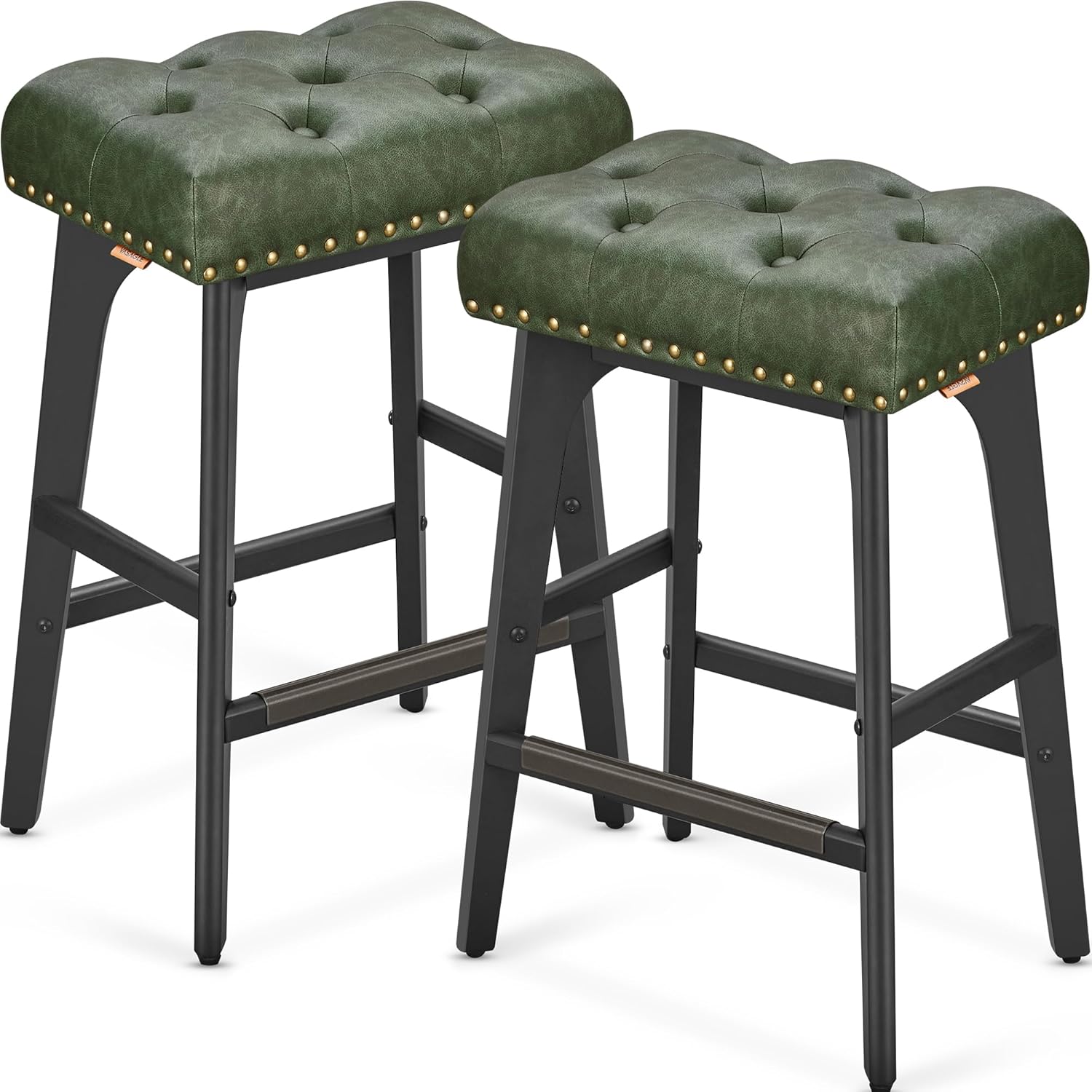 Amazon.com: VASAGLE Bar Stools Set of 2, Counter Height Bar Stools, 26 ...