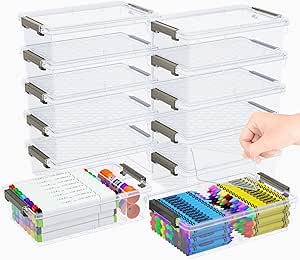 Amazon.com: GEOPHIA 12 Pack Extra Large Pencil Box with Removable ...