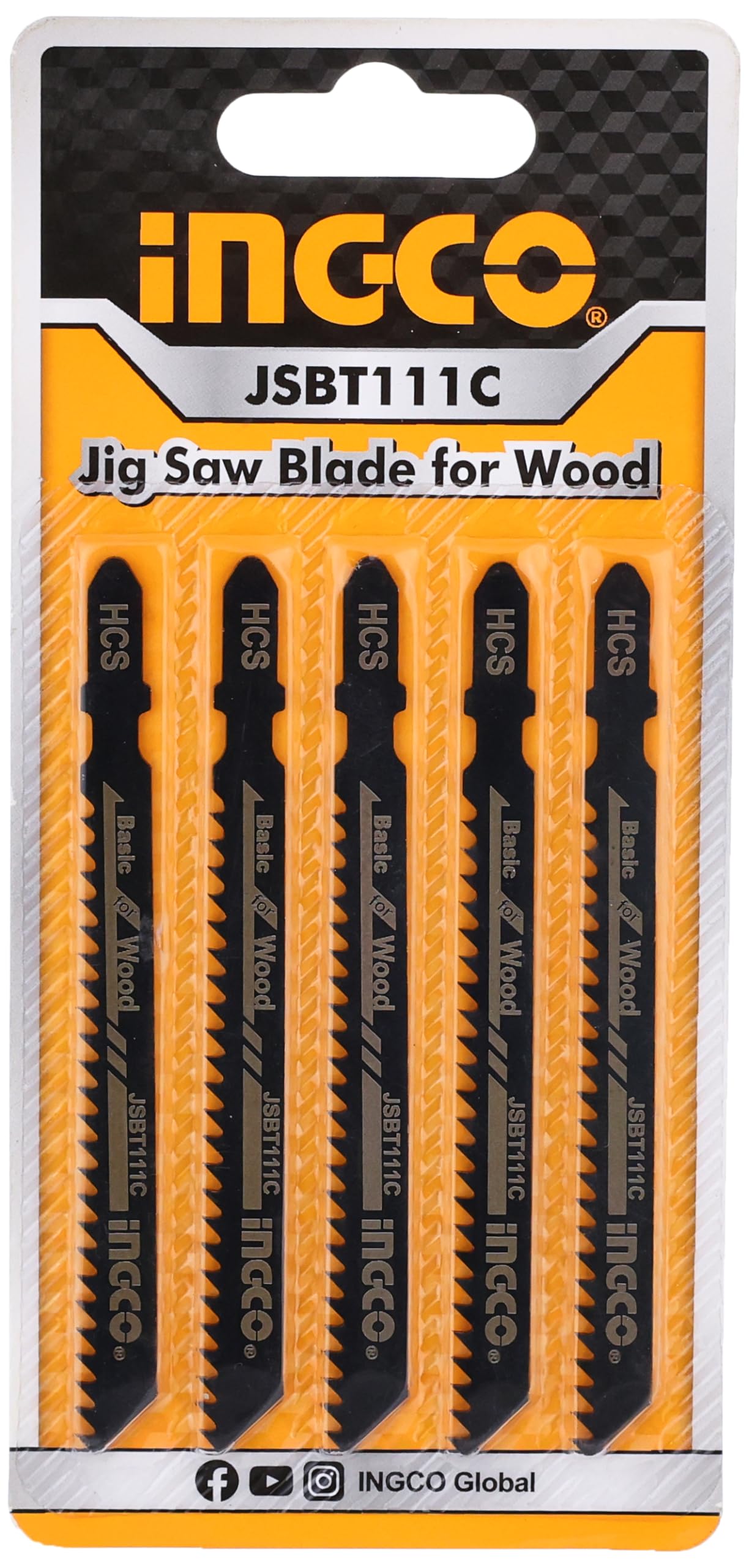 Ingco 5 Pcs Jig saw Blade For Wood JSBT111C: Buy Online at Best Price ...