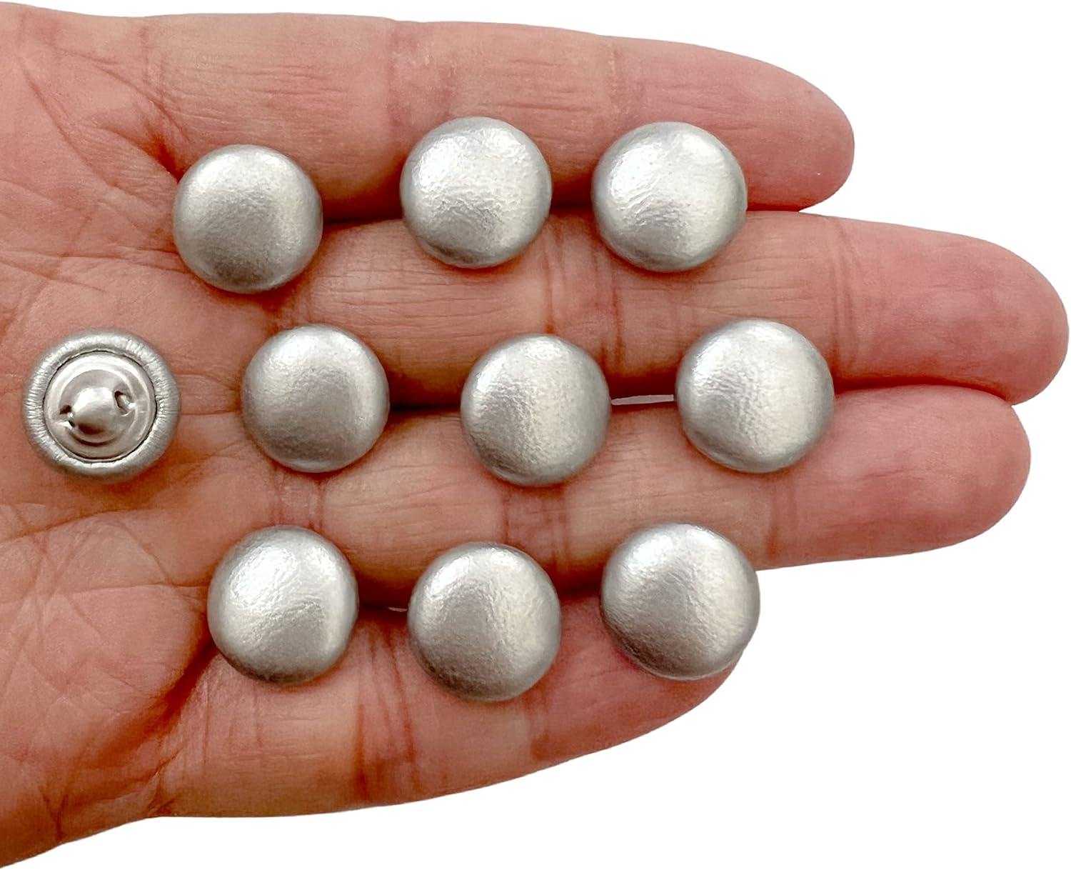 Amazon.com: PEPPERLONELY 10PC Leather Covered Buttons with Shank Sew On ...