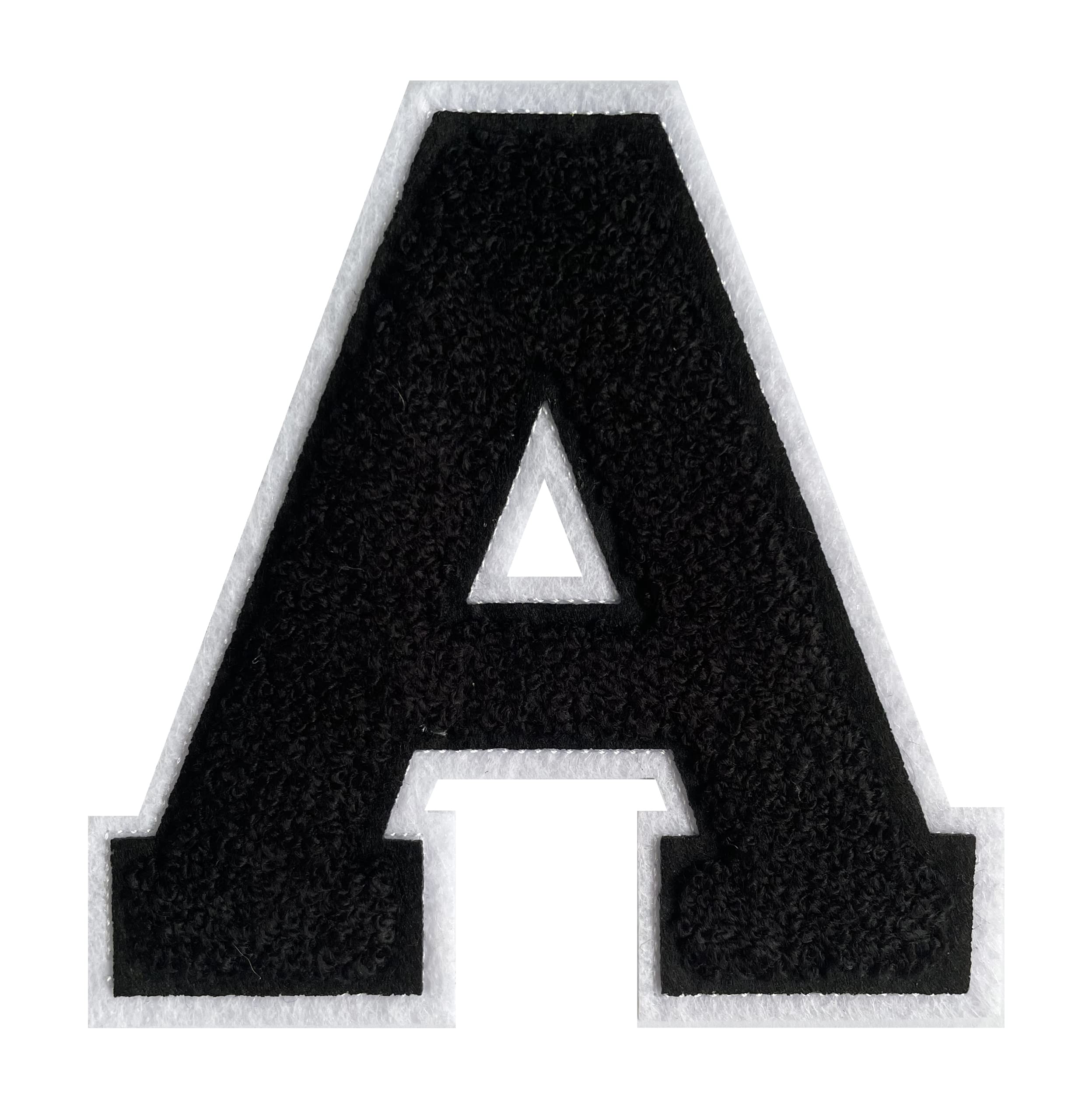 Amazon.com: Varsity Letter Patches Black Chenille Letter Patches 4-1/2 ...