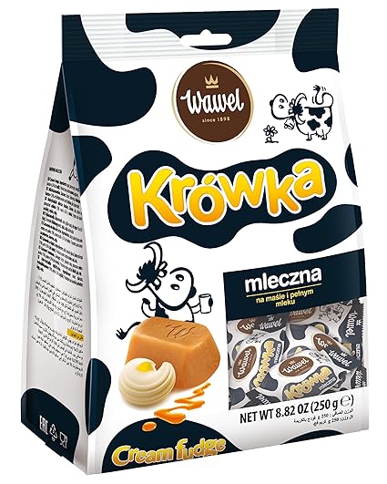 Amazon.com : Krowka Mleczna Milky Cream Fudge Candy 250g/8.8oz Korovka ...