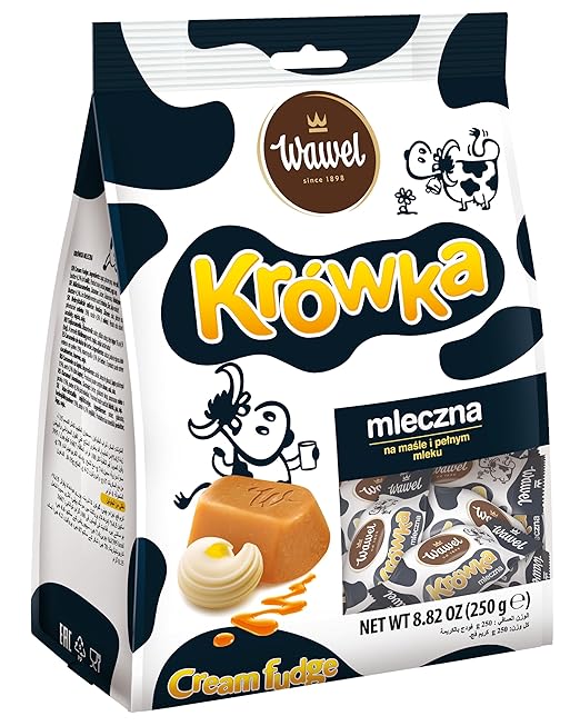 Amazon.com : Krowka Mleczna Milky Cream Fudge Candy 250g/8.8oz Korovka ...