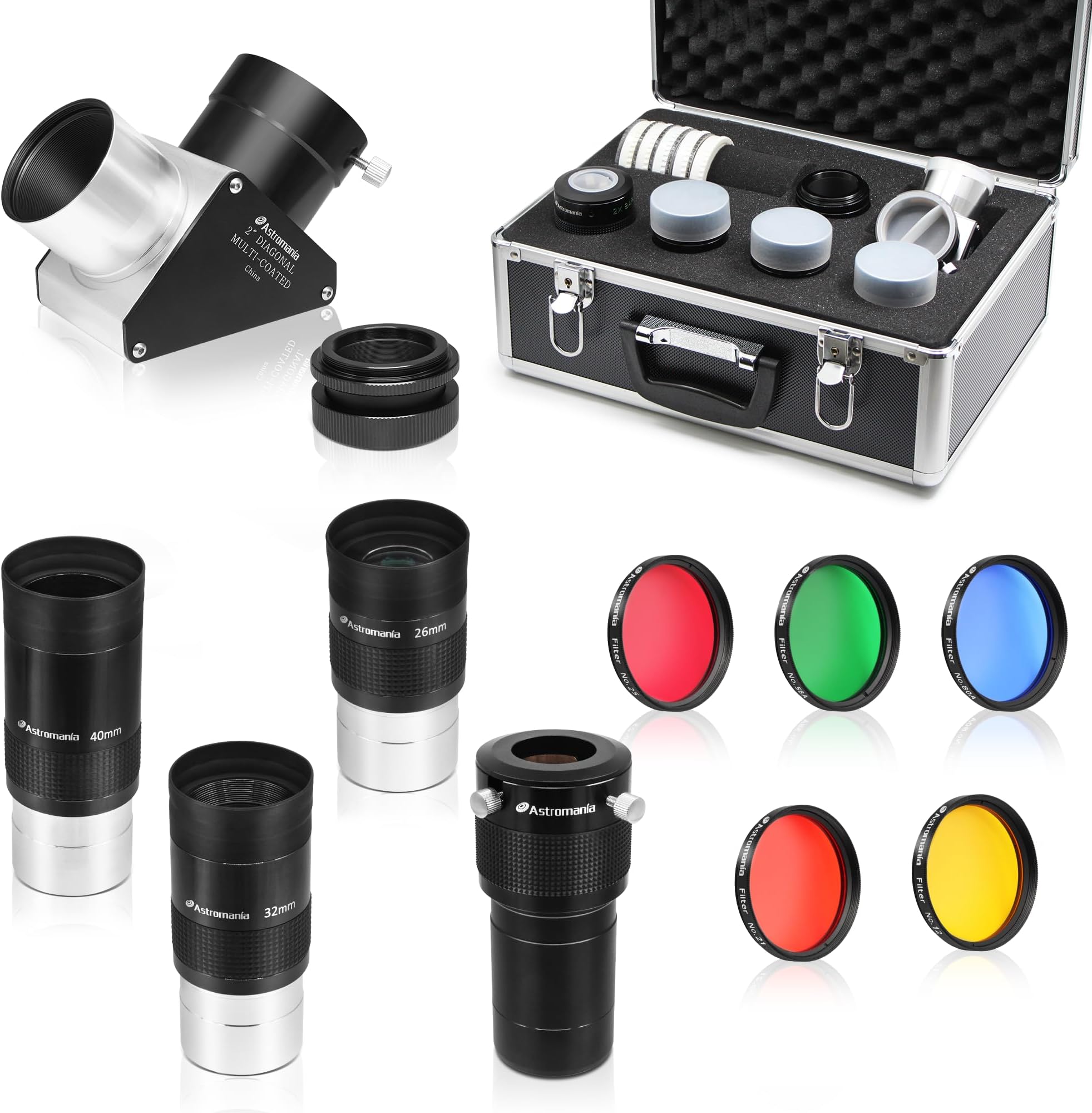 Amazon.com : Astromania Telescope Accessory Kit 2 Inch Telescope ...