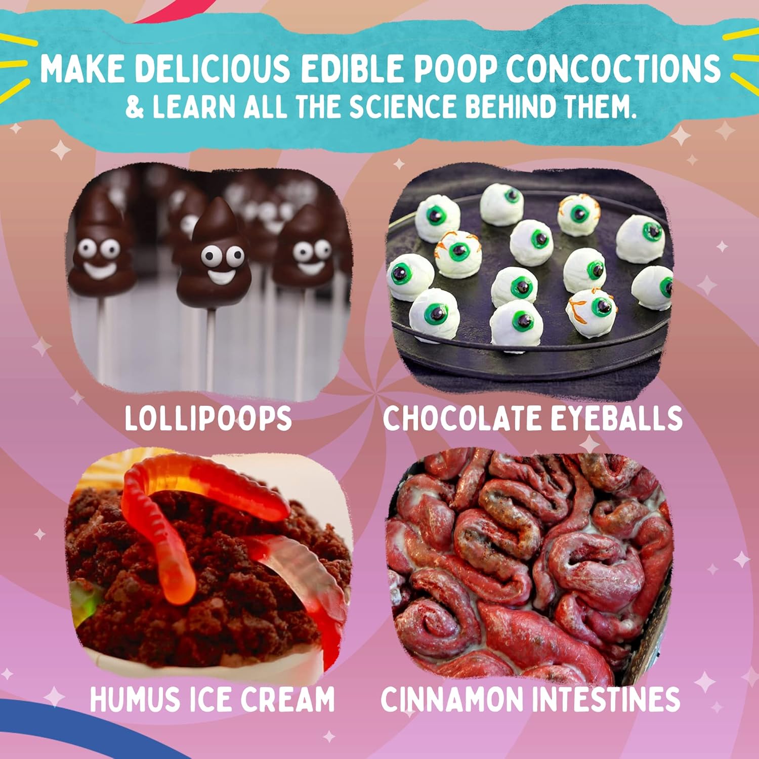 Buy Playz Edible Poop! Food Science STEM Chemistry Kit - DIY Make Your ...