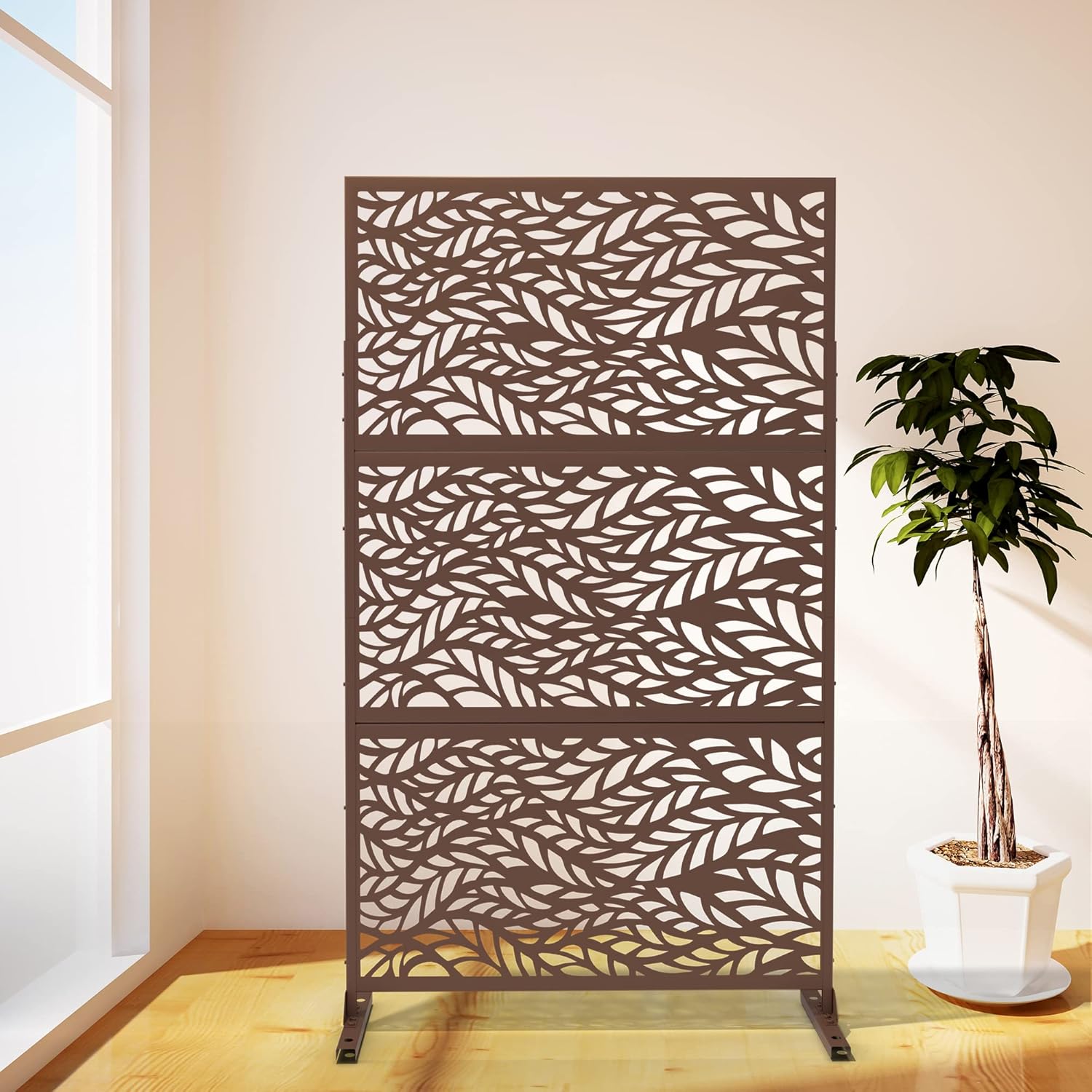 Amazon.com : Elevens Outdoor Decor Privacy Fence Screen Metal Fence ...