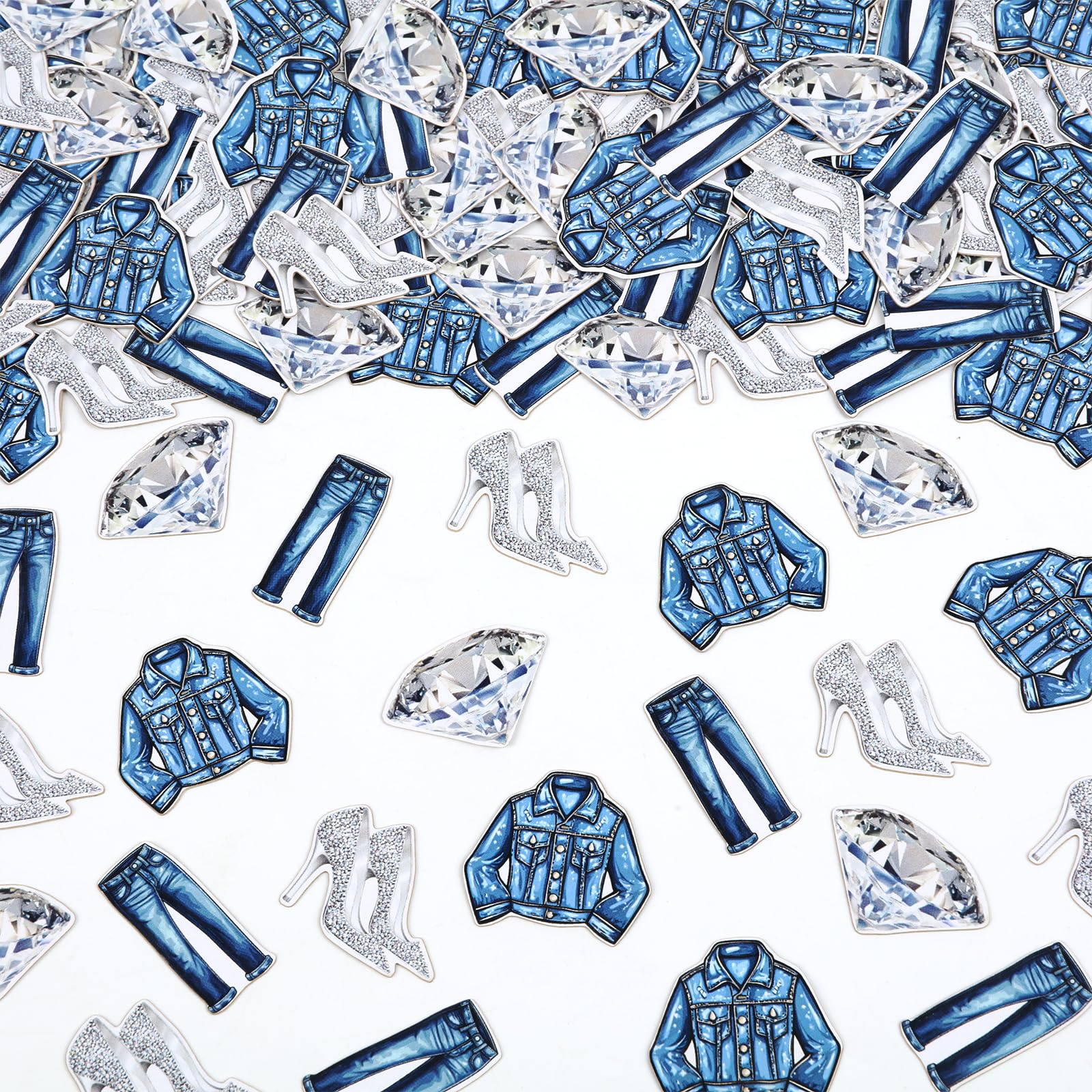 Amazon.com: kreat4joy Denim and Diamonds Party Decorations, 200pcs ...
