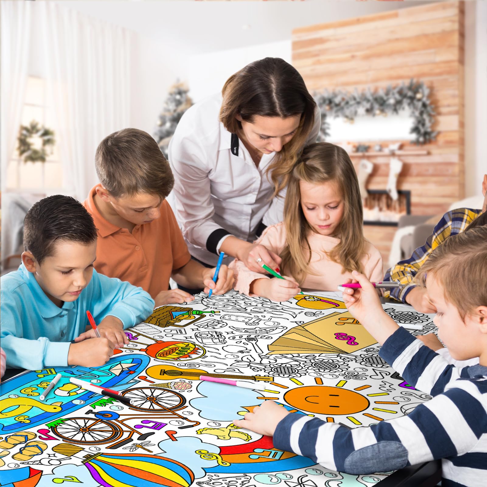 Snapklik.com : Gatherfun Giant Coloring Poster For Classroom - 31.5x72 ...