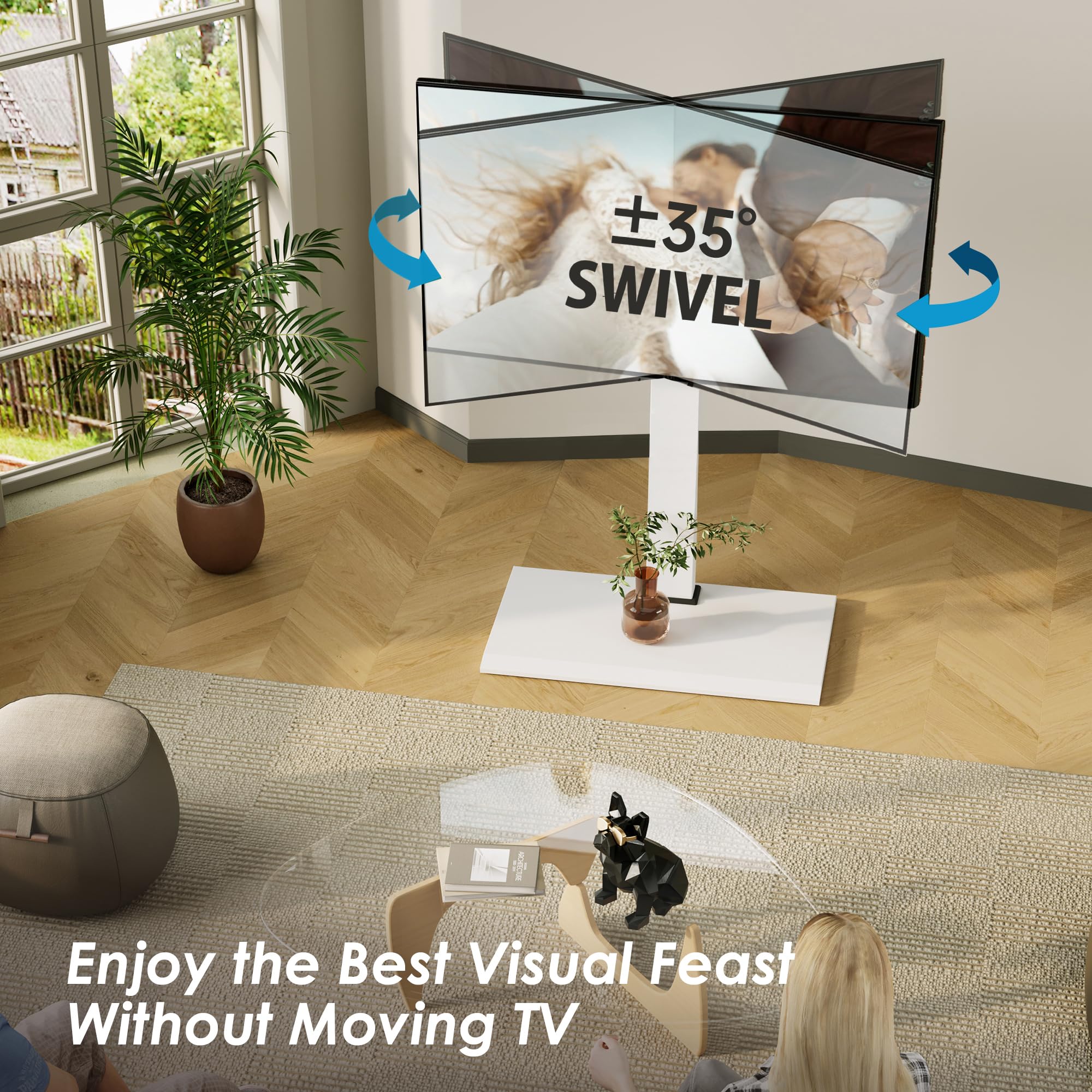 Snapklik.com : FITUEYES Iron Base Universal Floor TV Stand
