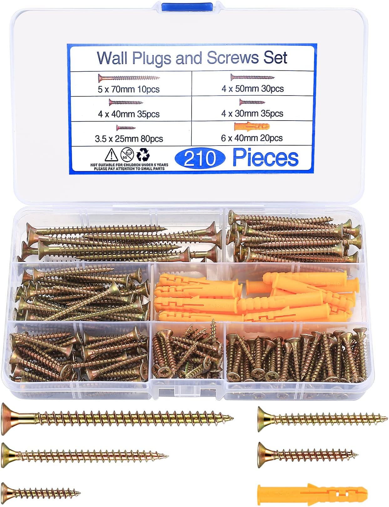 Brackit Wood Screws 820Pc Assortment - Zinc-Plated Extra Strong ...