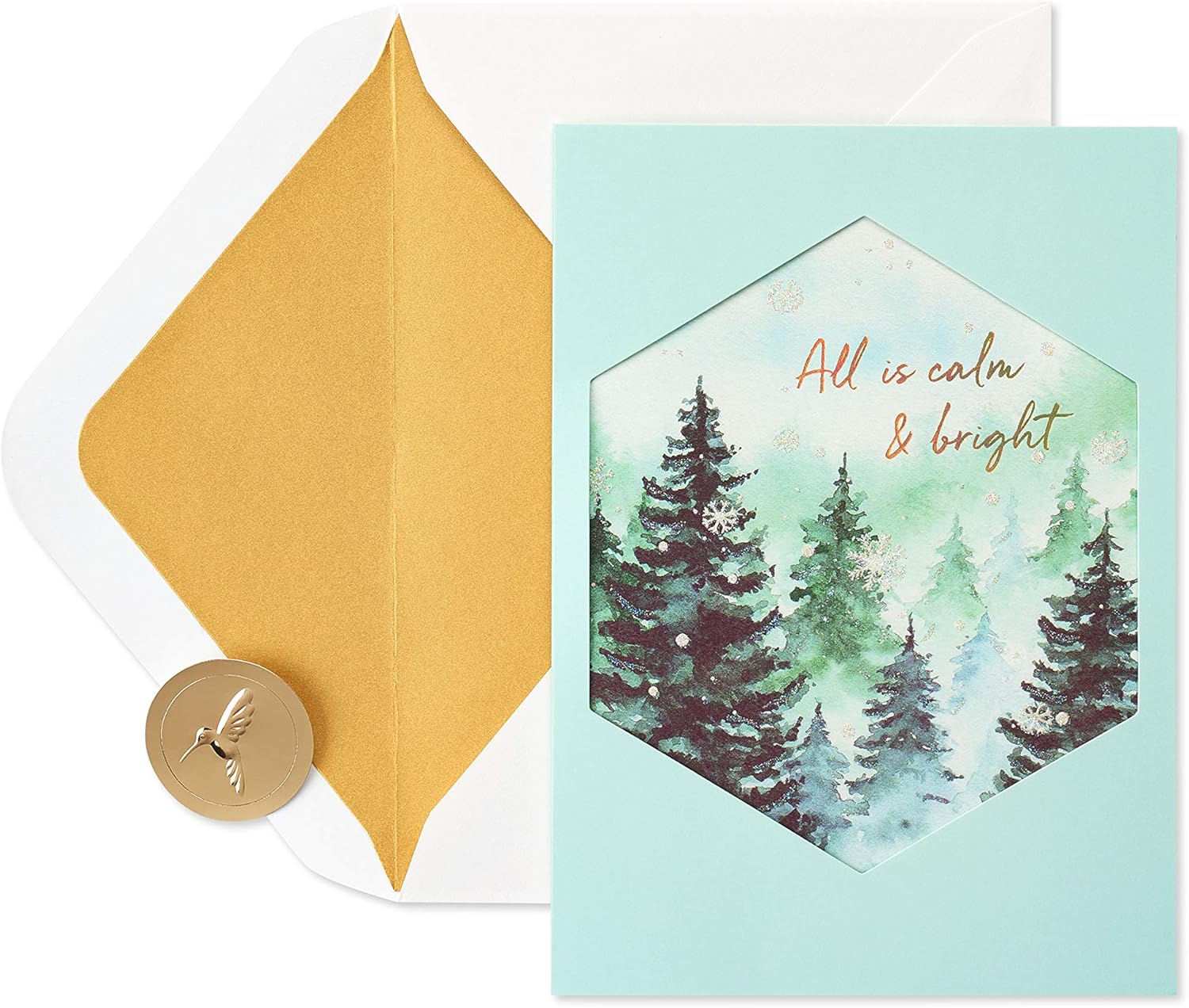 Amazon.com : Papyrus Holiday Card (Many Wishes) : Office Products