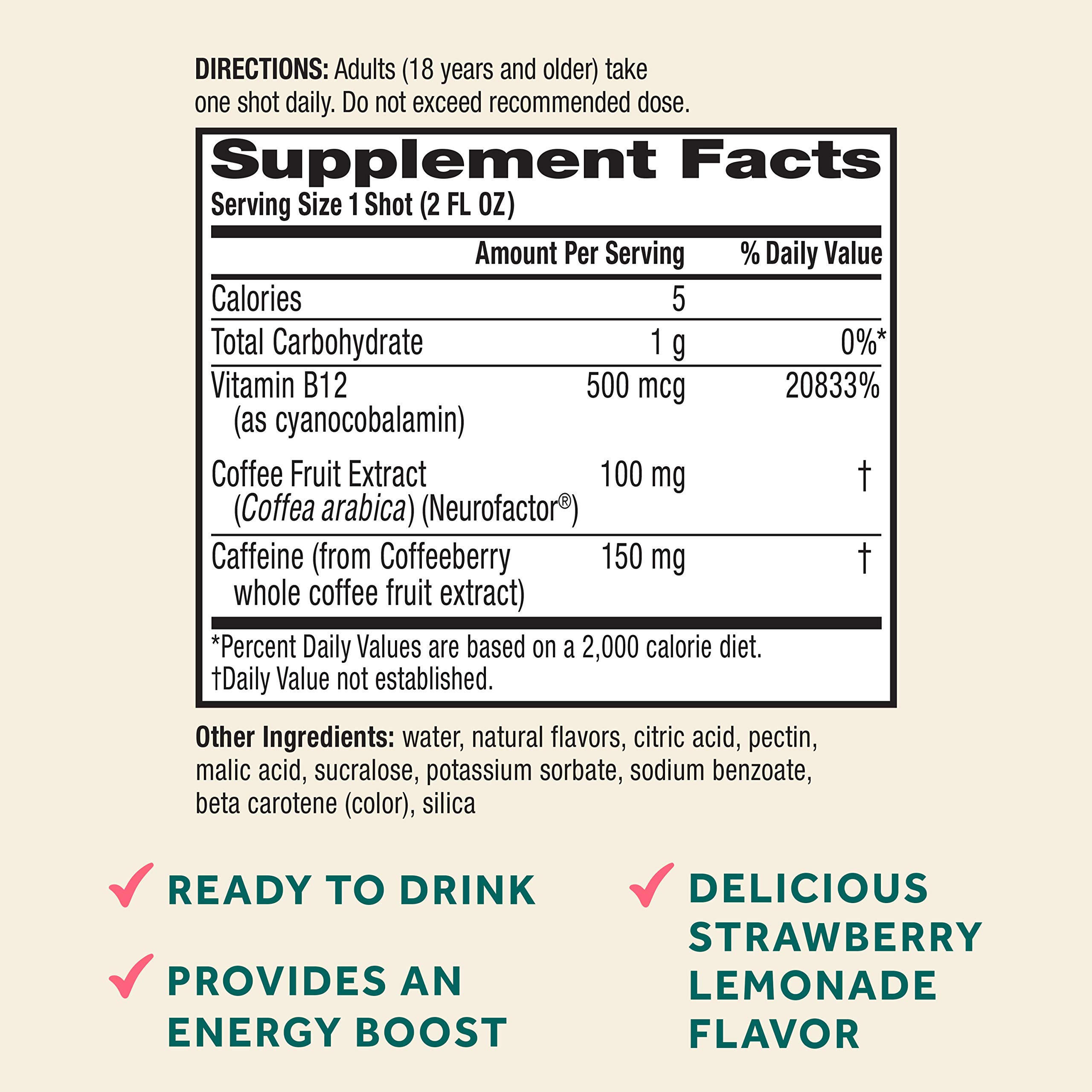 NEURIVA Brain + Energy Shots, Nootropic Brain Supplement for Focus ...