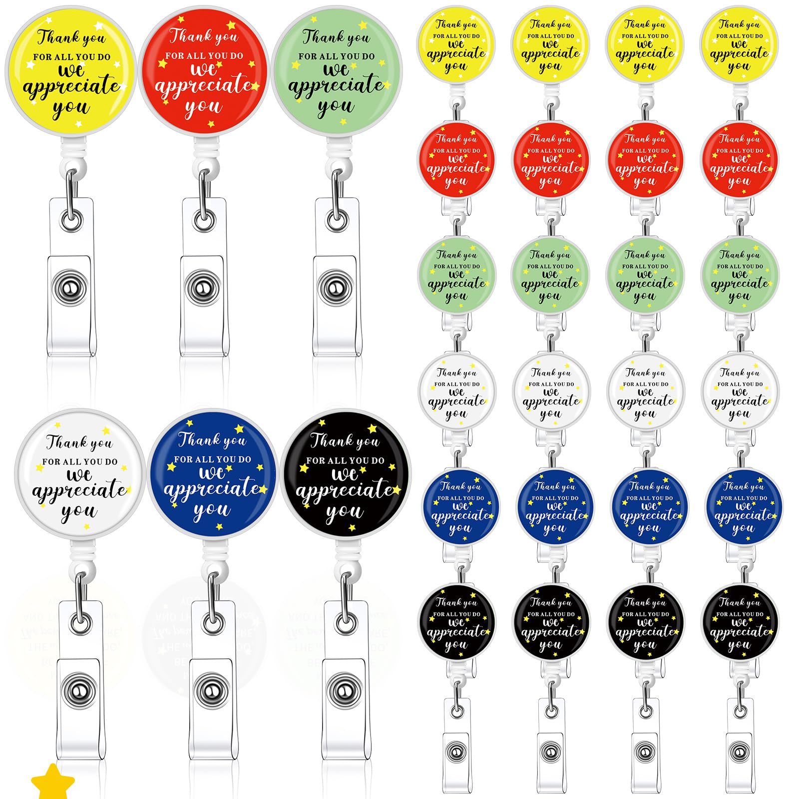 Amazon.com : Engrowtic 24 Pcs Housekeeping Week Gifts Retractable ID ...