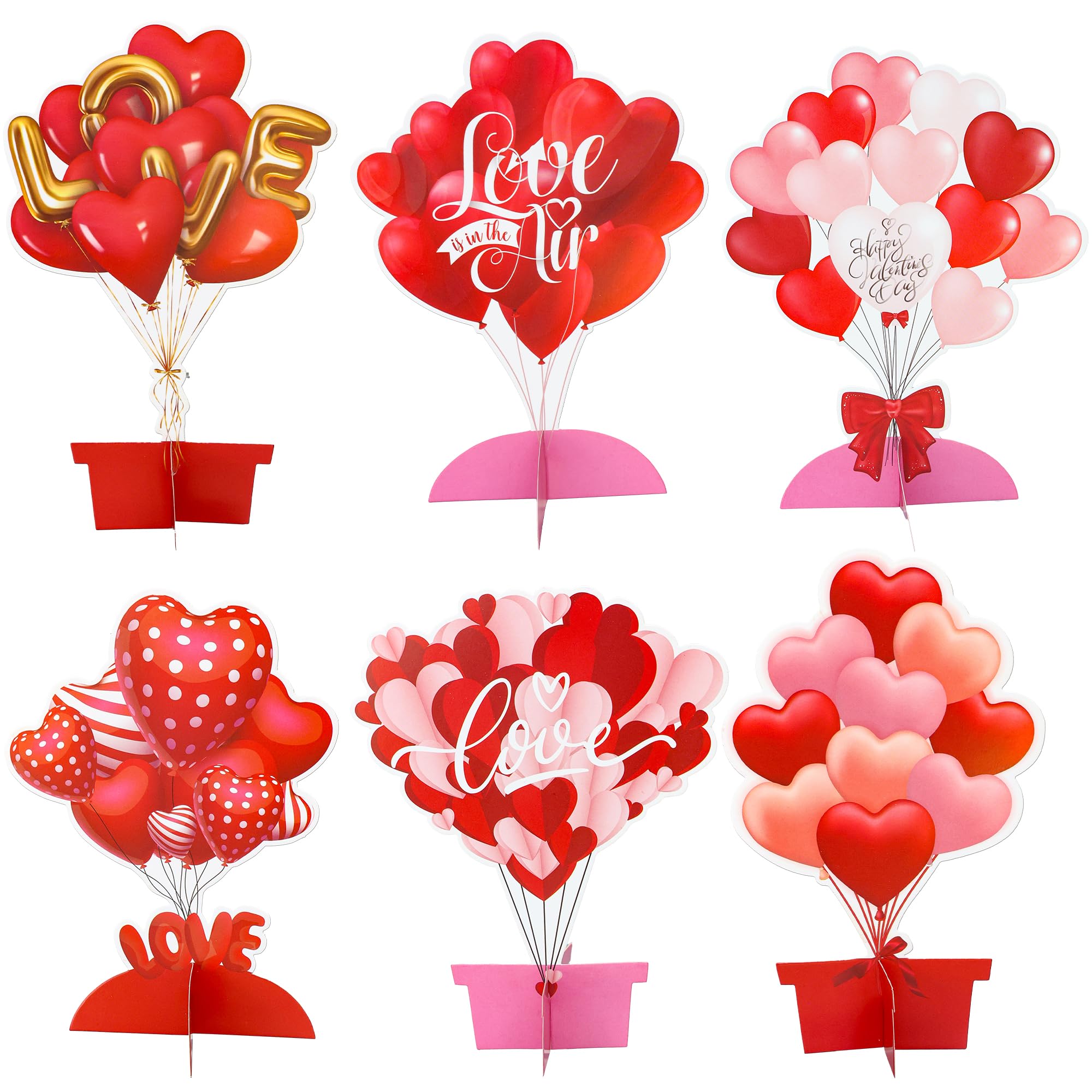 Amazon.com: Gyufise 12 Pack Valentine Honeycomb Centerpieces for Table ...