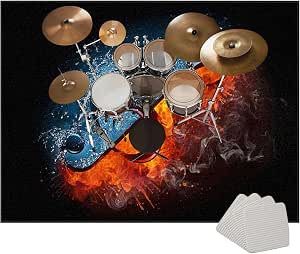Drum Rug Mat Soundproof Drum Carpet Drum Mat Non-Slip Drum Carpets ...