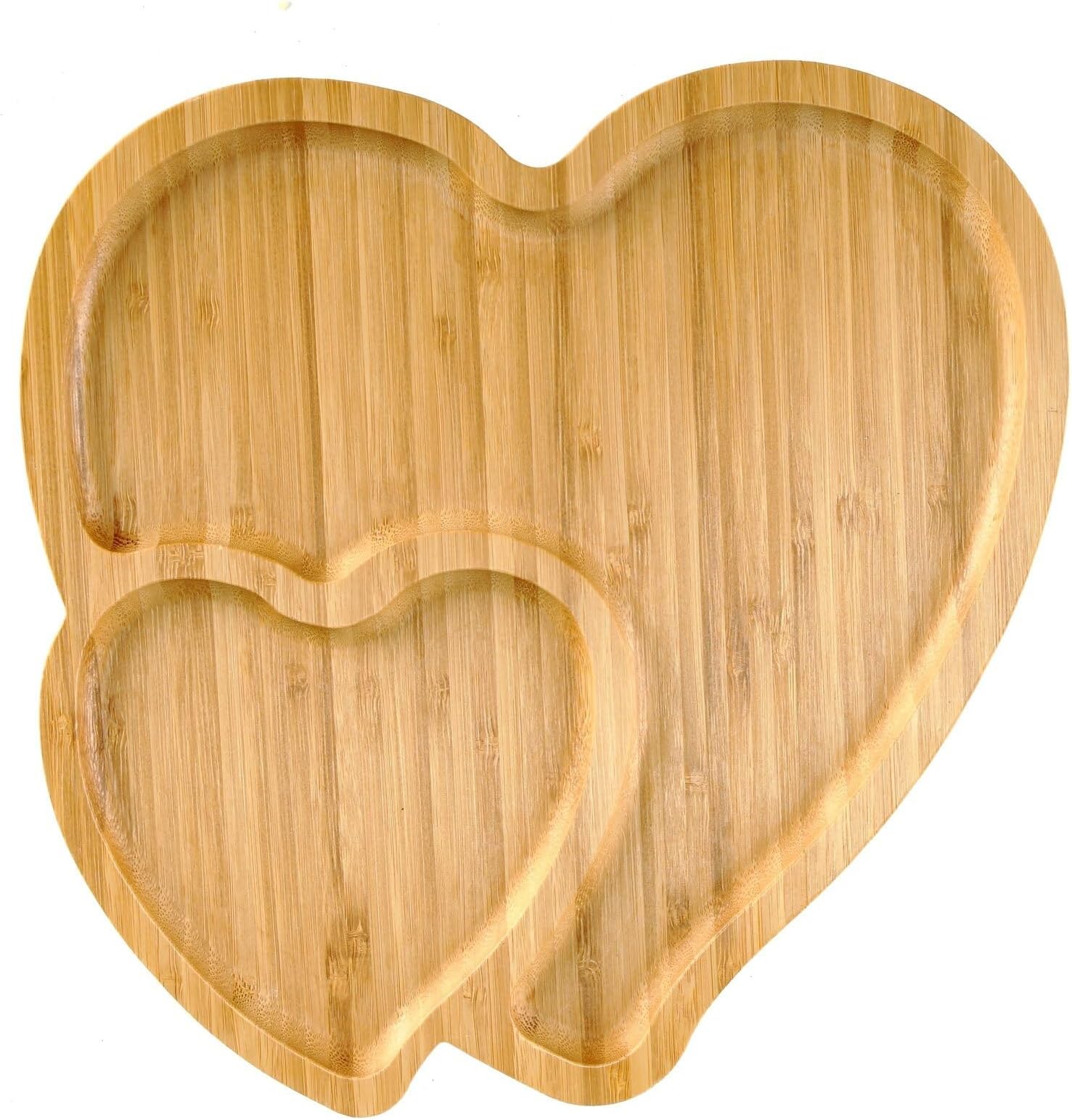 Amazon.com | BinaryABC Heart Shaped Wood Serving Platters Wooden Tray ...