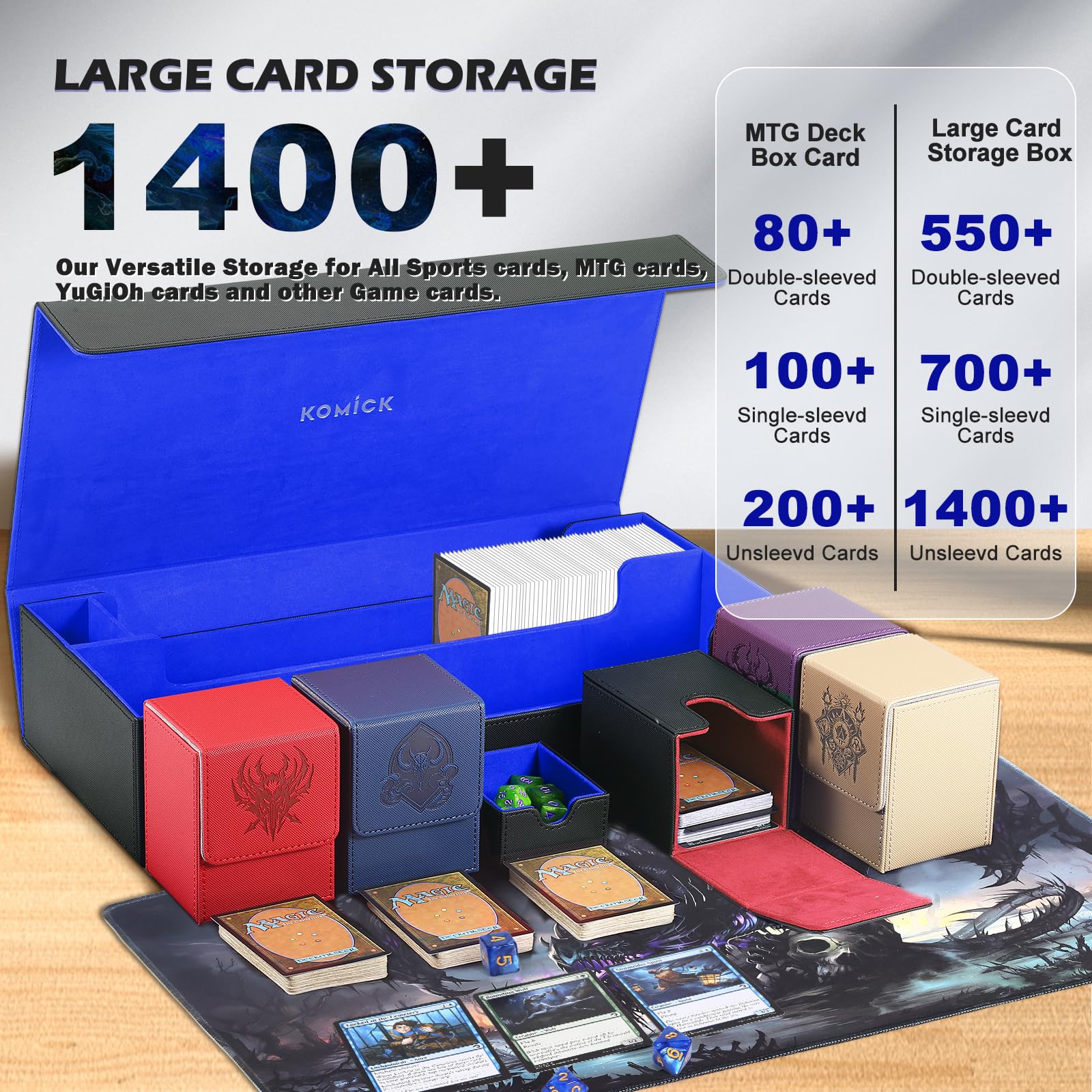 MTG Storage Large Hard Case Card Storage Box – Holds 250+ Cards For MTG ...
