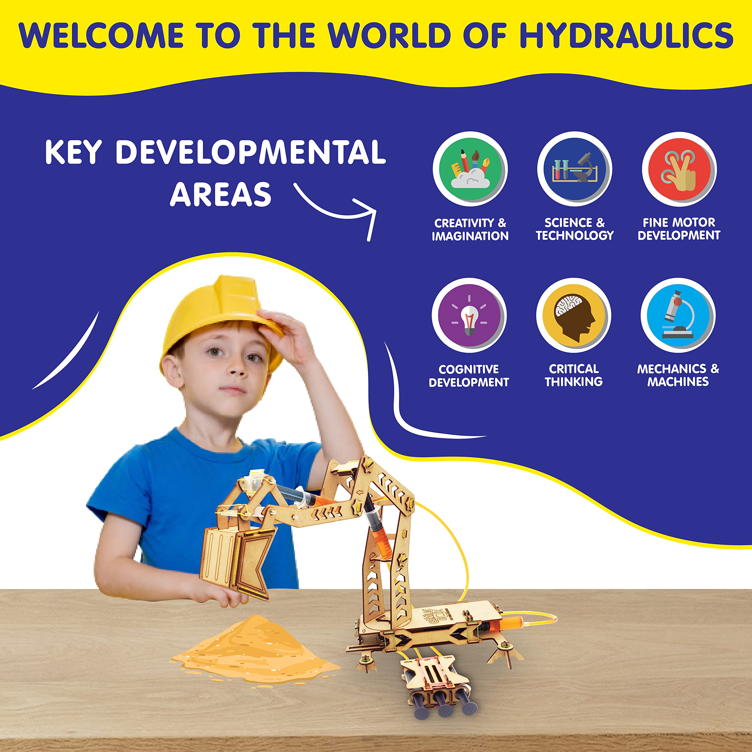 Buy Genius Box Hydraulic Excavator DIY Science Kit For 8 Year Age buy-genius-box-hydraulic-excavator-diy-science-kit-for-8-year-age