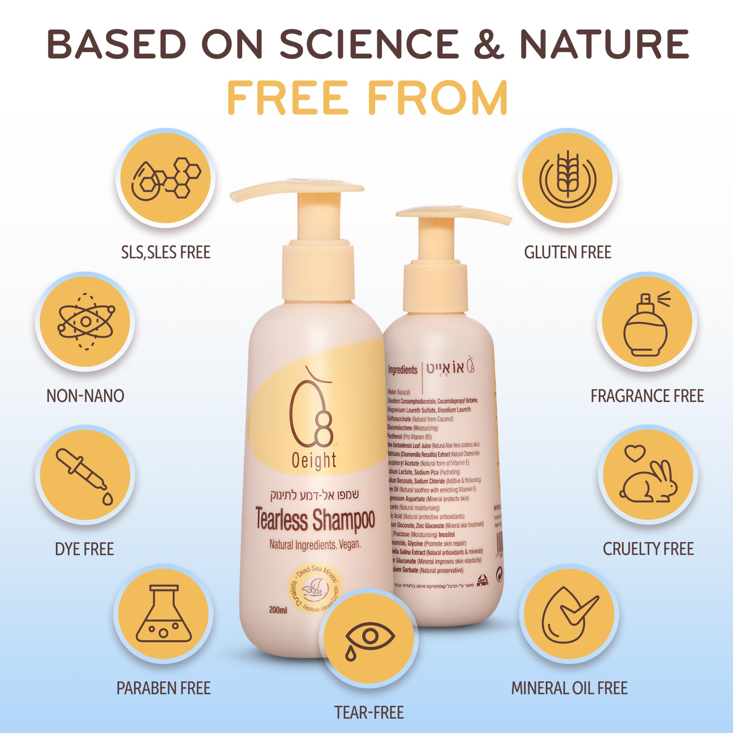 Snapklik.com : Oeight Tearless Baby Shampoo, Hypoallergenic ...