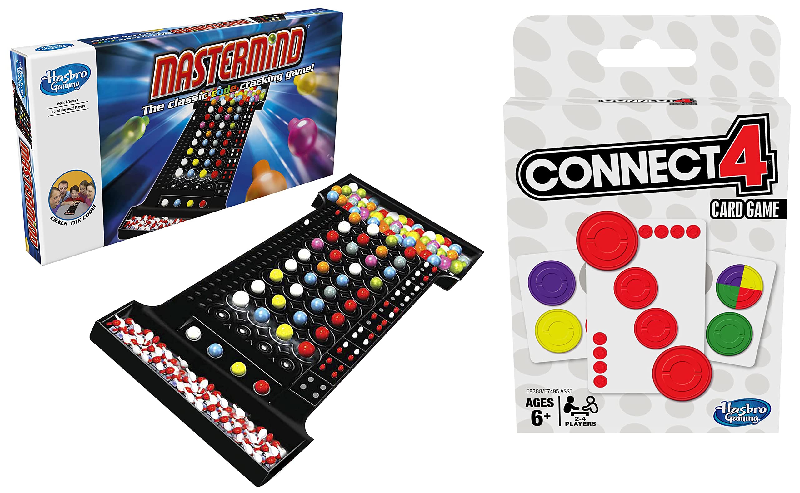 Buy Hasbro Gaming Mastermind & Connect 4 Card Game, Ages 6+ (2-4 ...