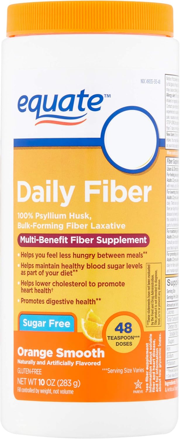 Equate - Fiber Therapy, Sugar Free, Smooth Texture, Orange Flavor ...