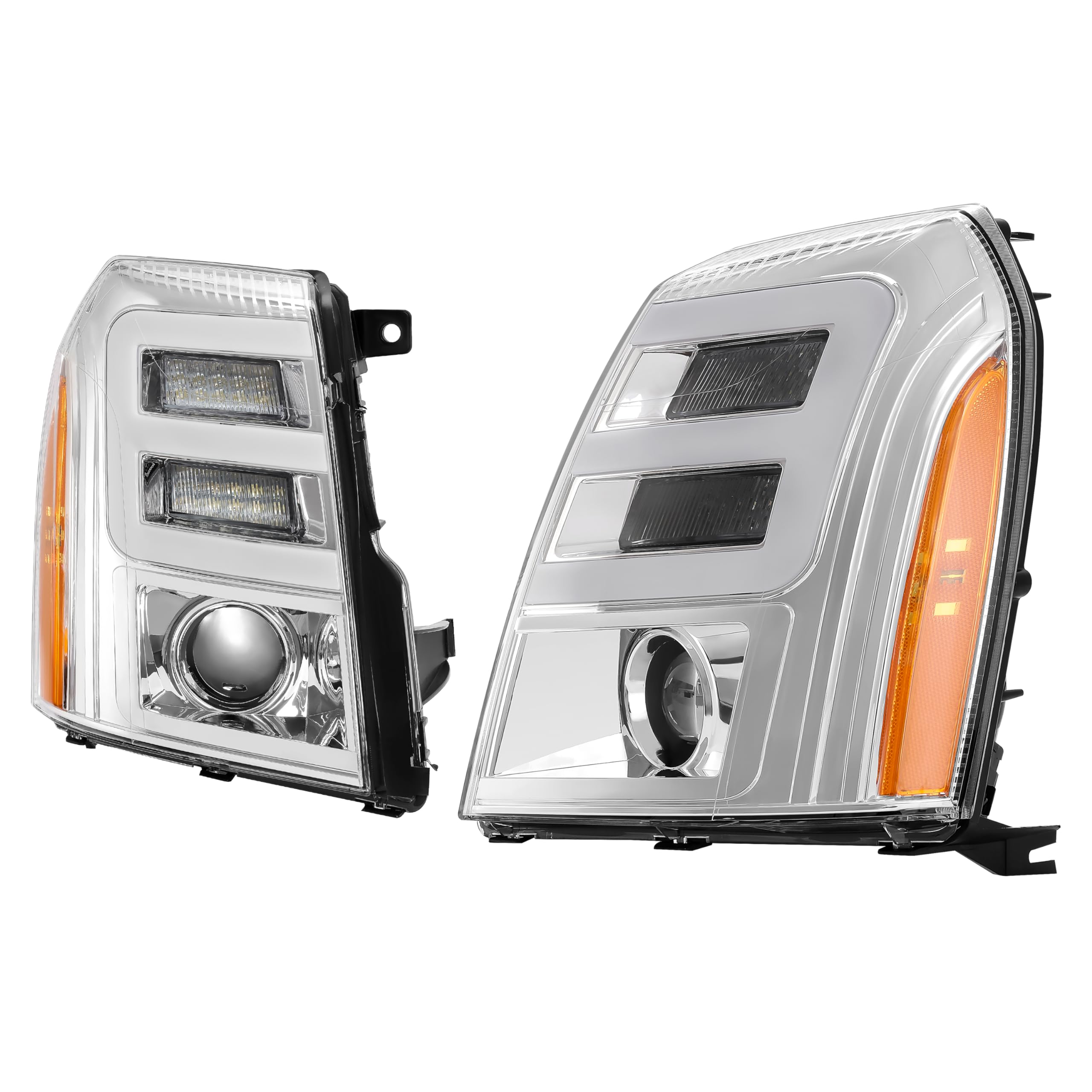 HECASA LED Projector Headlights Compatible with 2007-2014 Cadillac ...