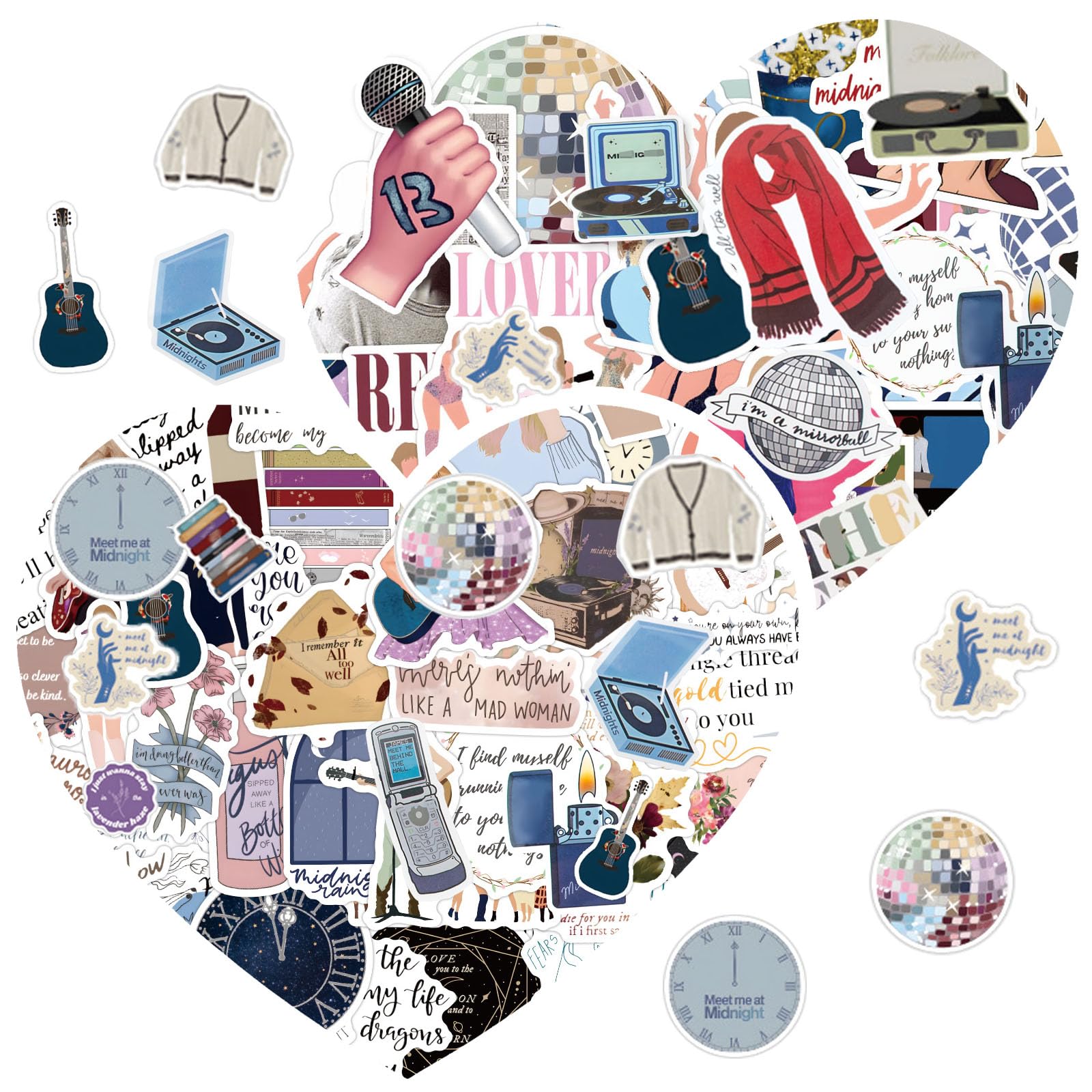 GWAWG 200 Pack Singer Stickers, Waterproof Stickers, Pop Singer Decal ...