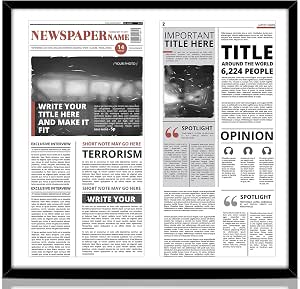 Amazon.com - DoubleFill 11x22 Frame for Two Newspapers Double Newspaper ...