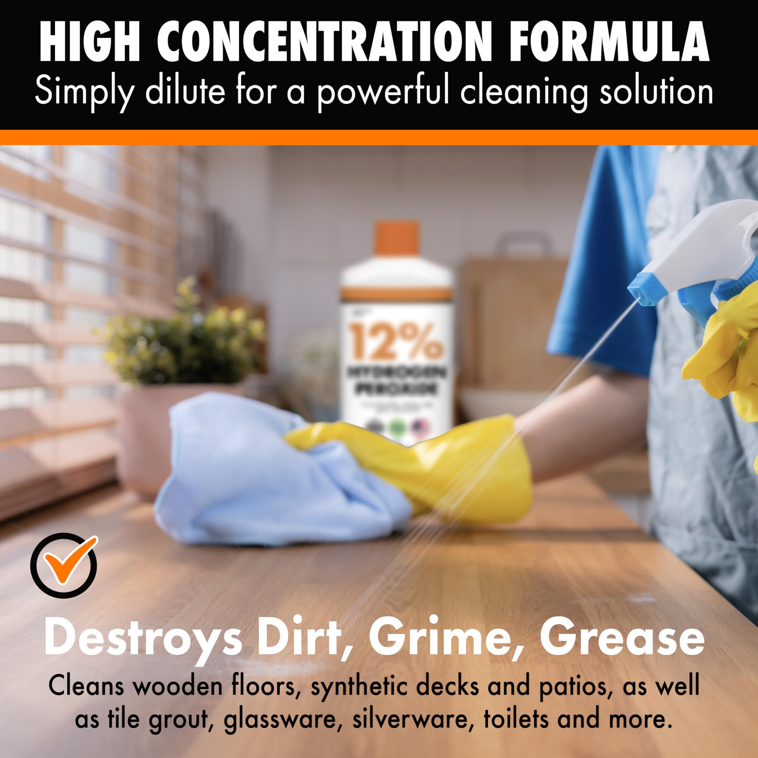 Snapklik.com : Hydrogen Peroxide 12 Percent Food Grade, 4x Power ...