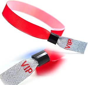 Amazon.com : HDHYWRIS 100pcs VIP Cloth Wristbands Wristbands for Events ...
