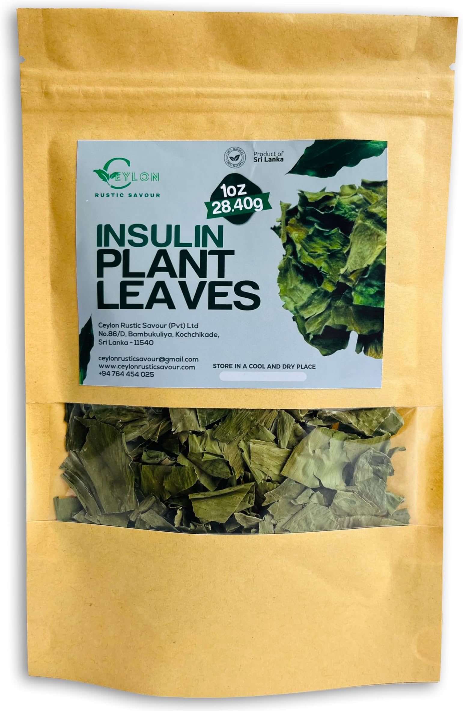 Amazon.com : Dried Insulin Plant Leaves 1 OZ Natural Loose Leaf Tea ...