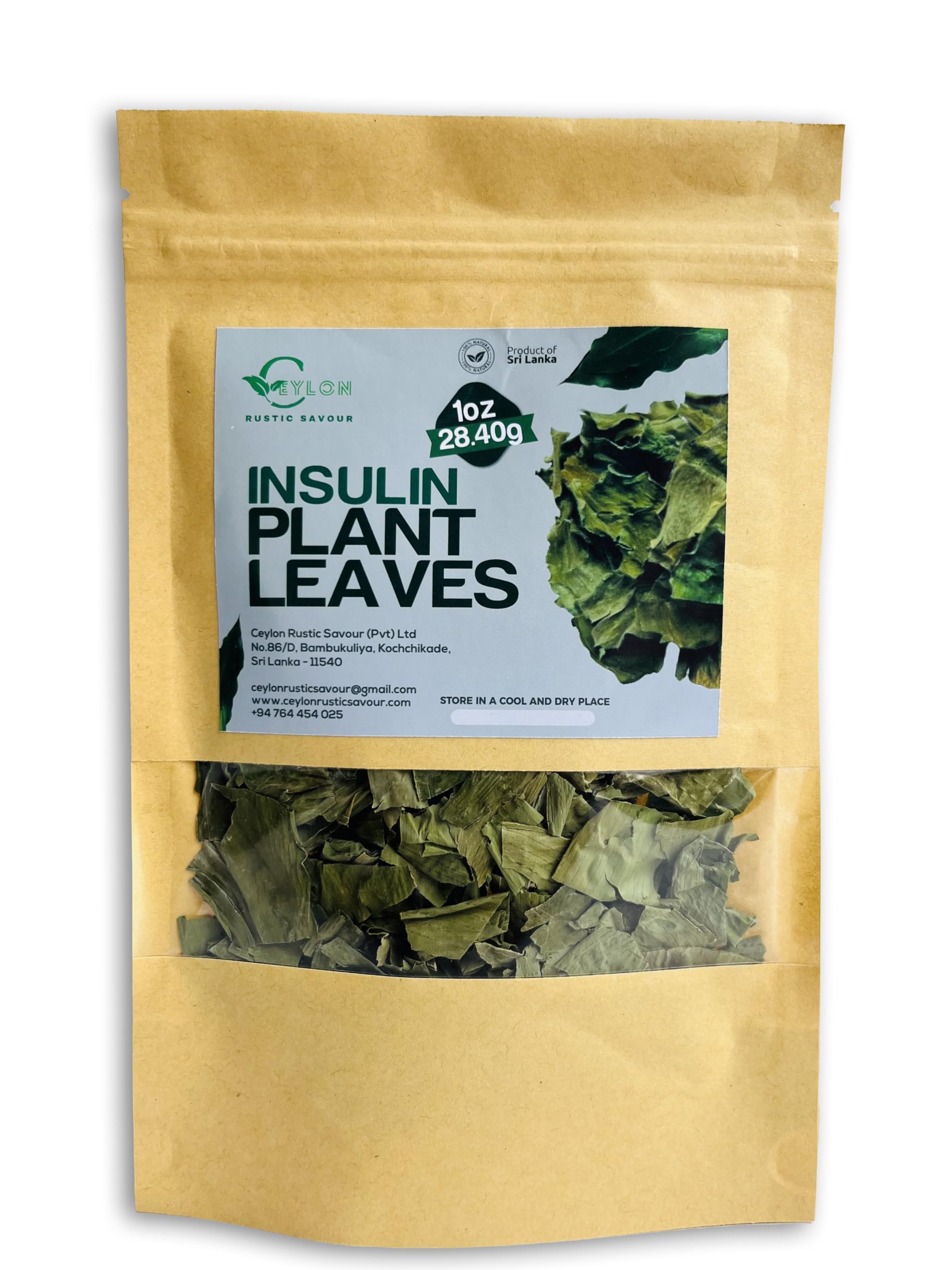Amazon.com : Dried Insulin Plant Leaves 1 OZ Natural Loose Leaf Tea ...