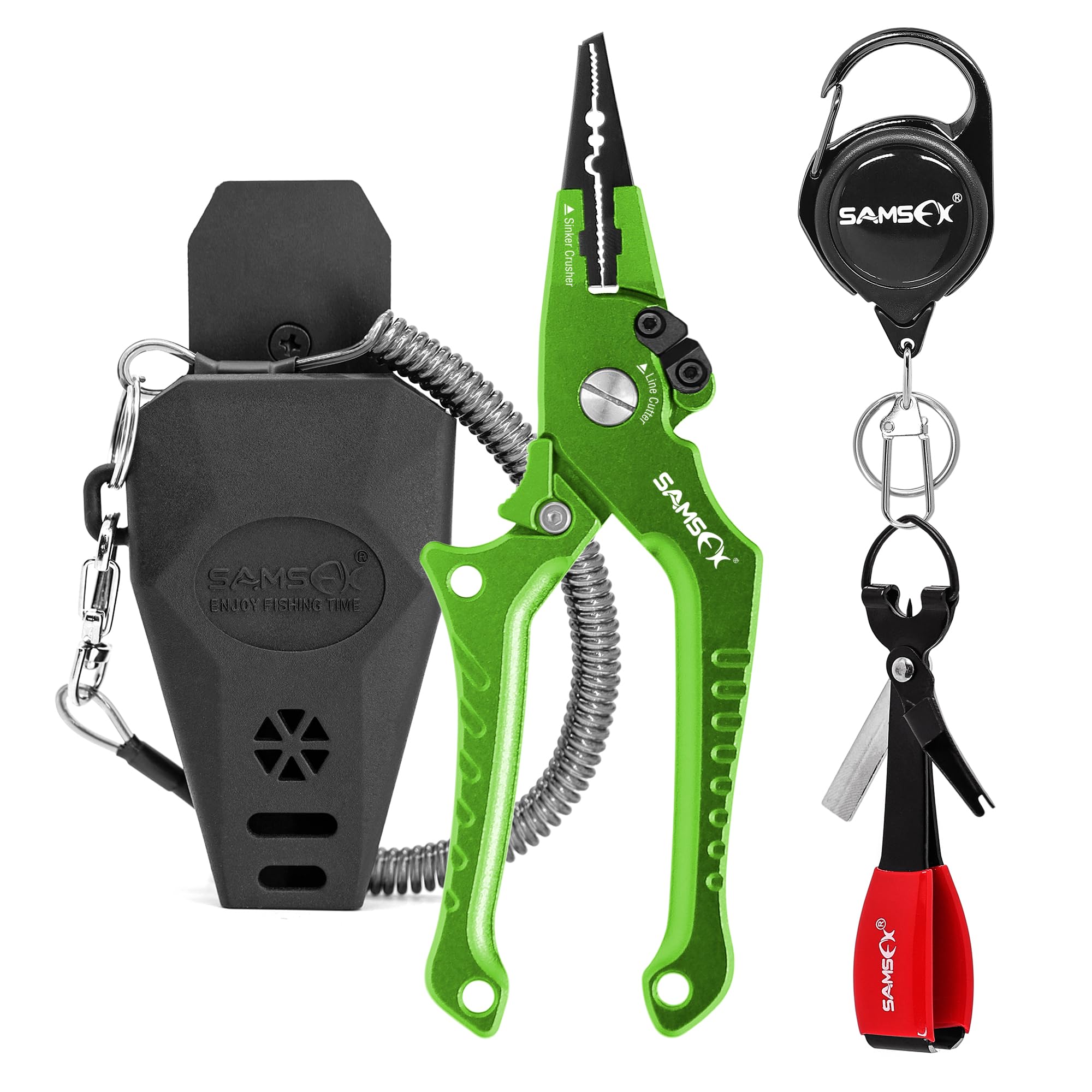 Snapklik.com : SAMSFX Aluminum Fishing Pliers Hook Remover Braid Line ...
