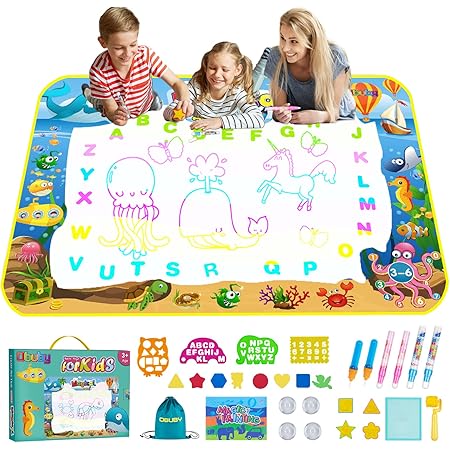 Amazon.com: Water Doodle Mat - Kids Painting Writing Doodle Toy Board ...