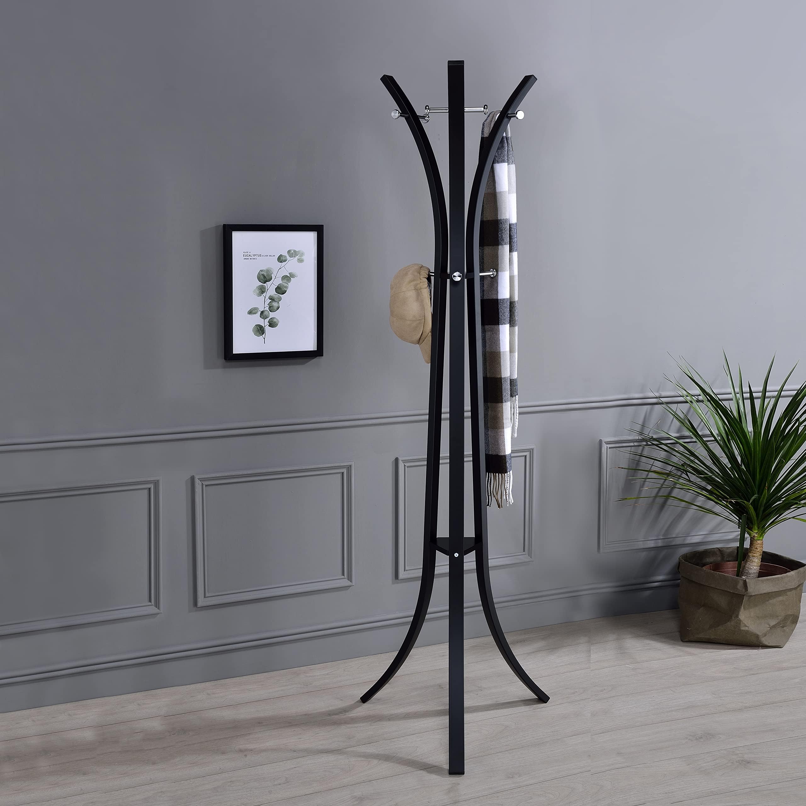 Amazon.com: King's Brand Furniture-Laporte 9-Hook Freestanding Metal ...
