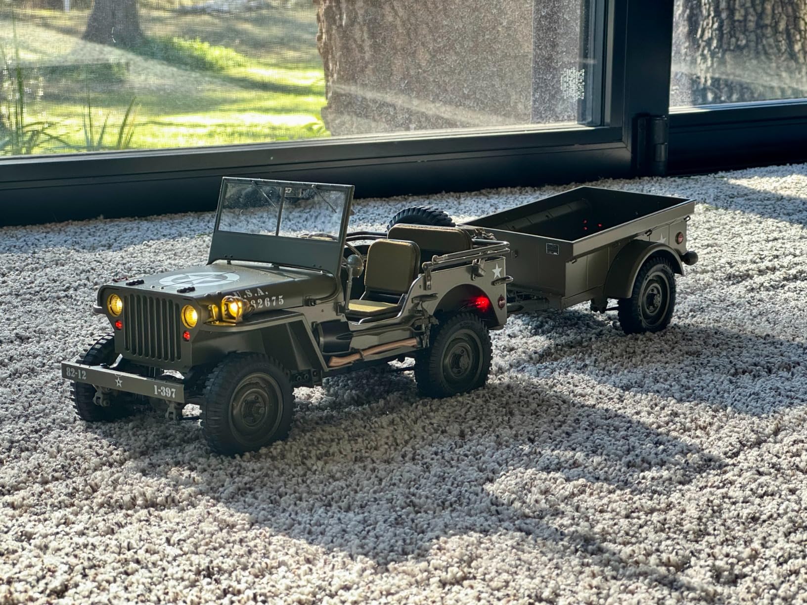 Amazon.com: FMS Rochobby RC Car 112 1941 MB Scaler Willys Jeep 遙控履帶式軍用 ...