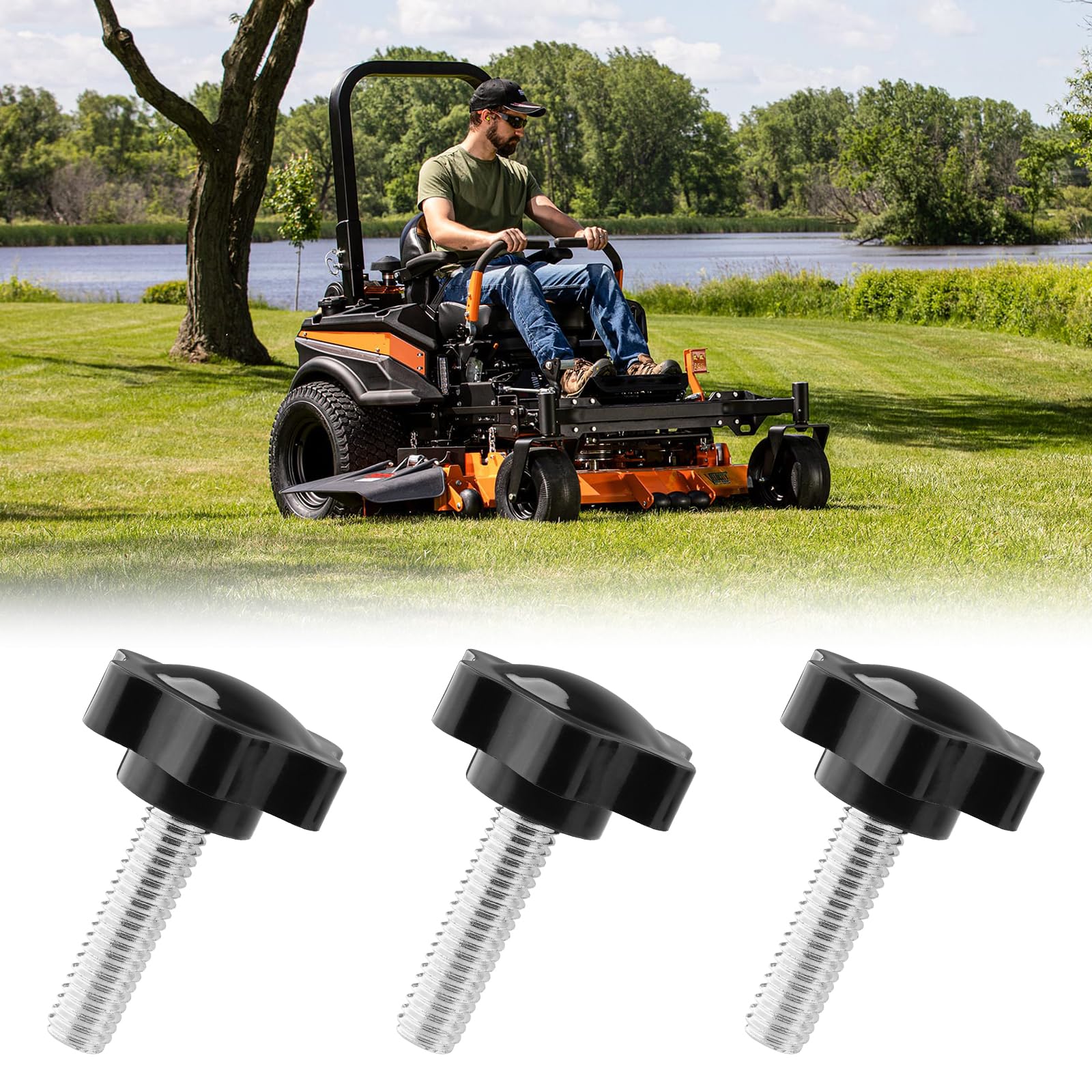 Amazon.com : YIBEICO 3 PCS Mower Deck Wing Nut Knob for 481625-01 ...