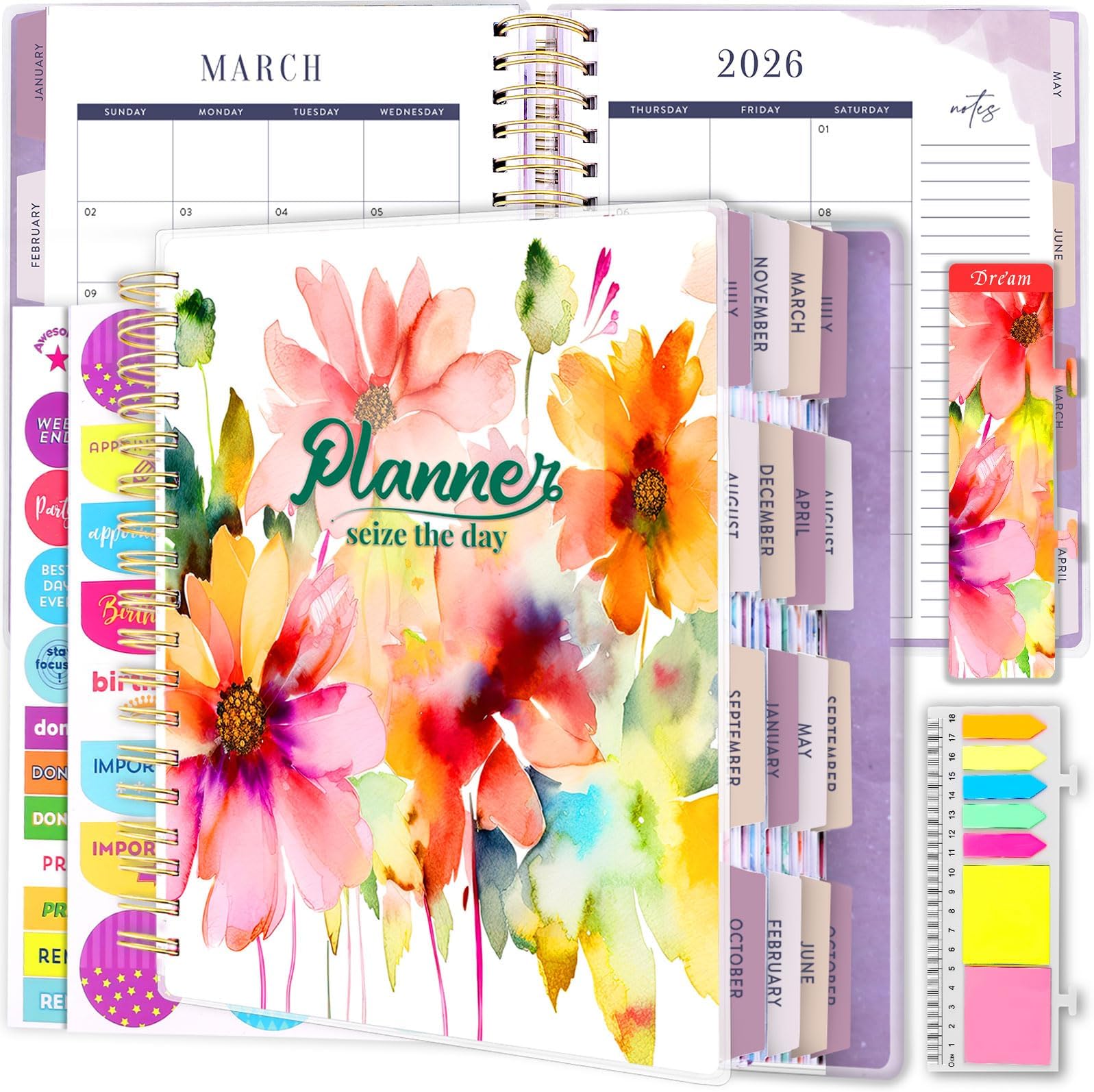 Amazon.com : Planner 2025-2026, 18 Months Large Academic Daily Weekly ...
