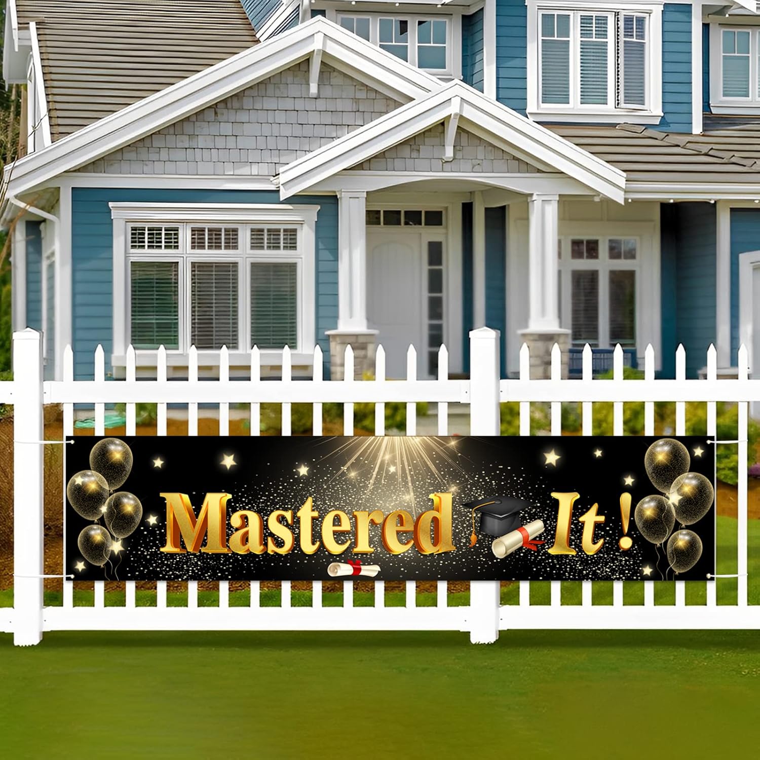 Amazon.com: Kimini-Ki Masters Graduation Banner, 2023 Mastered It ...