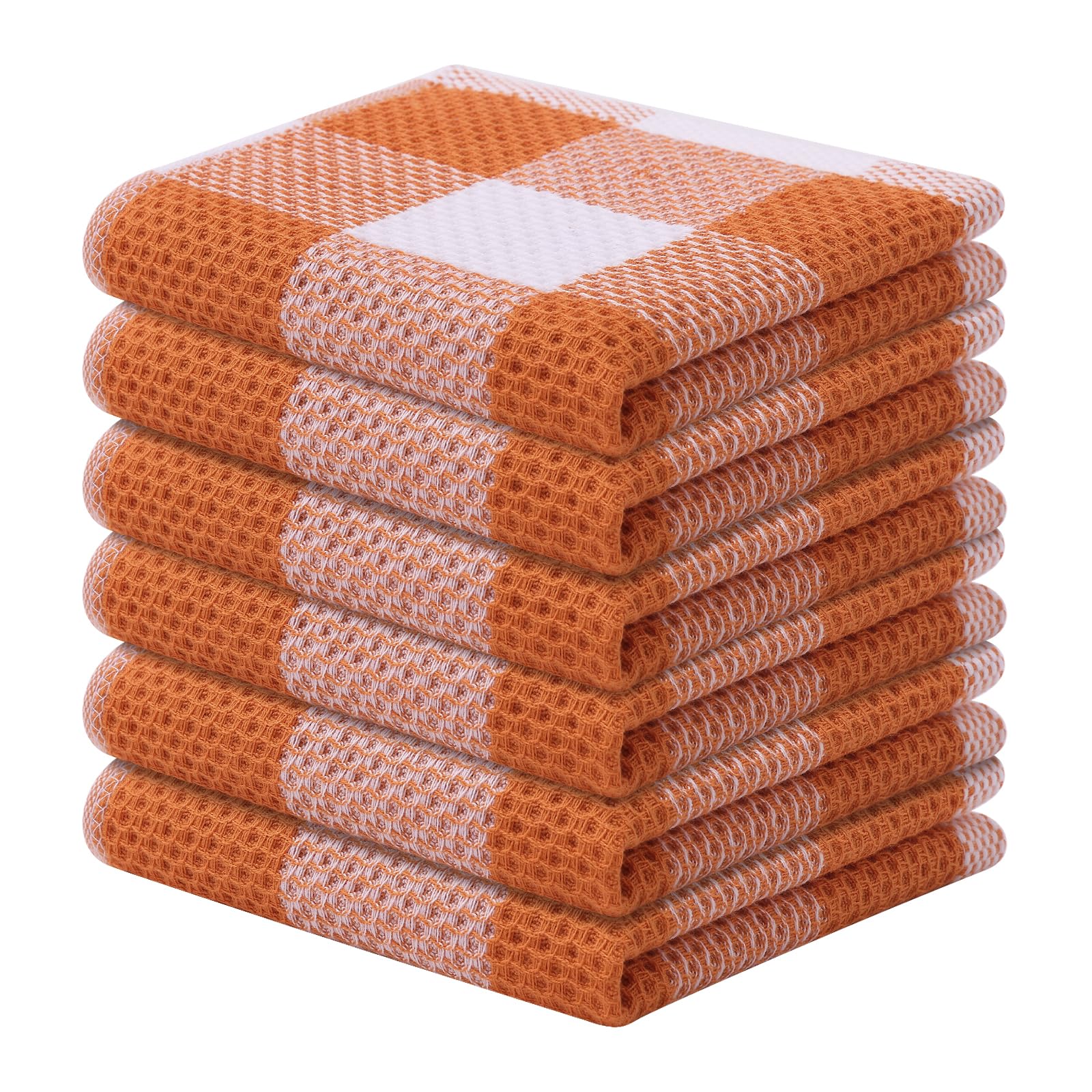 Amazon.com: Mordimy 100% Cotton Waffle Weave Plaid Dish Cloths, 12 x 12 ...