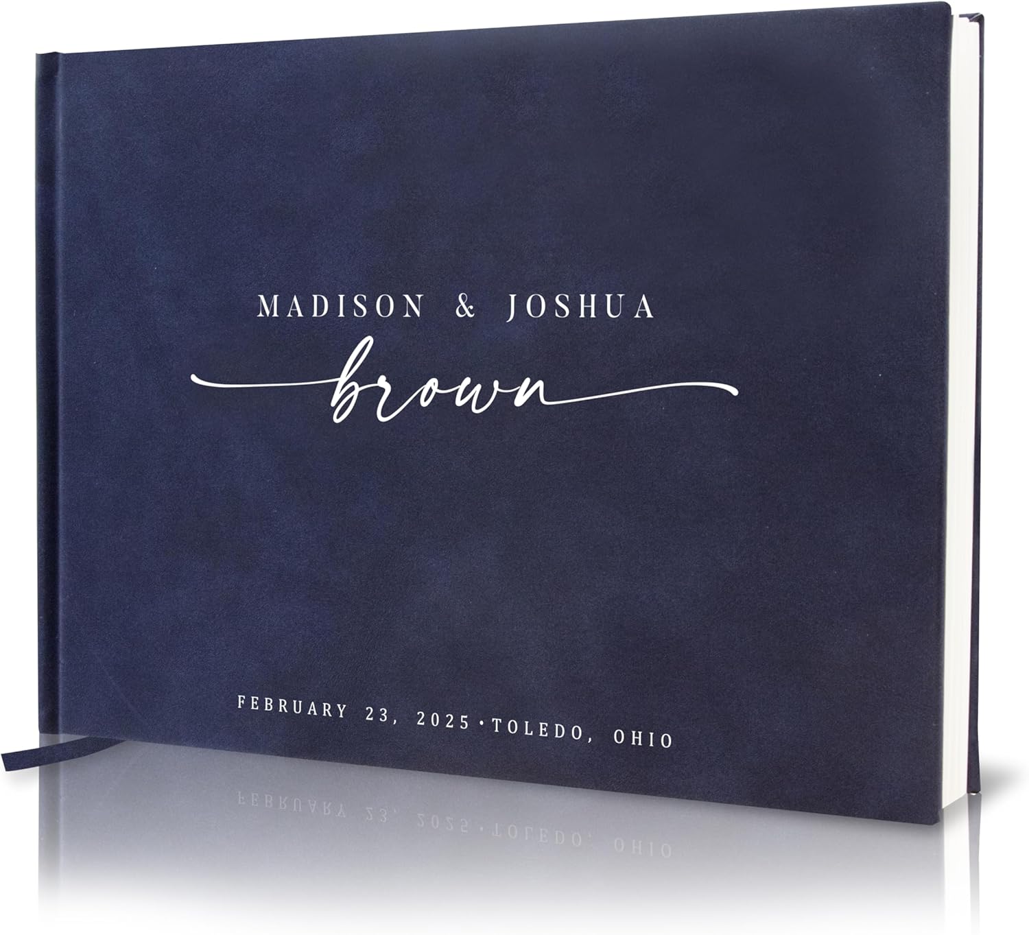 Amazon.com: Personalized Guest Book - 11.5" x 8.5" Custom Bride & Groom ...