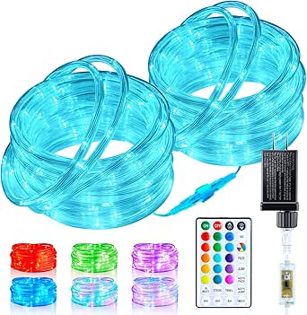 Amazon.com: Color Changing Rope Lights Outdoor - 66ft 200 LED String ...