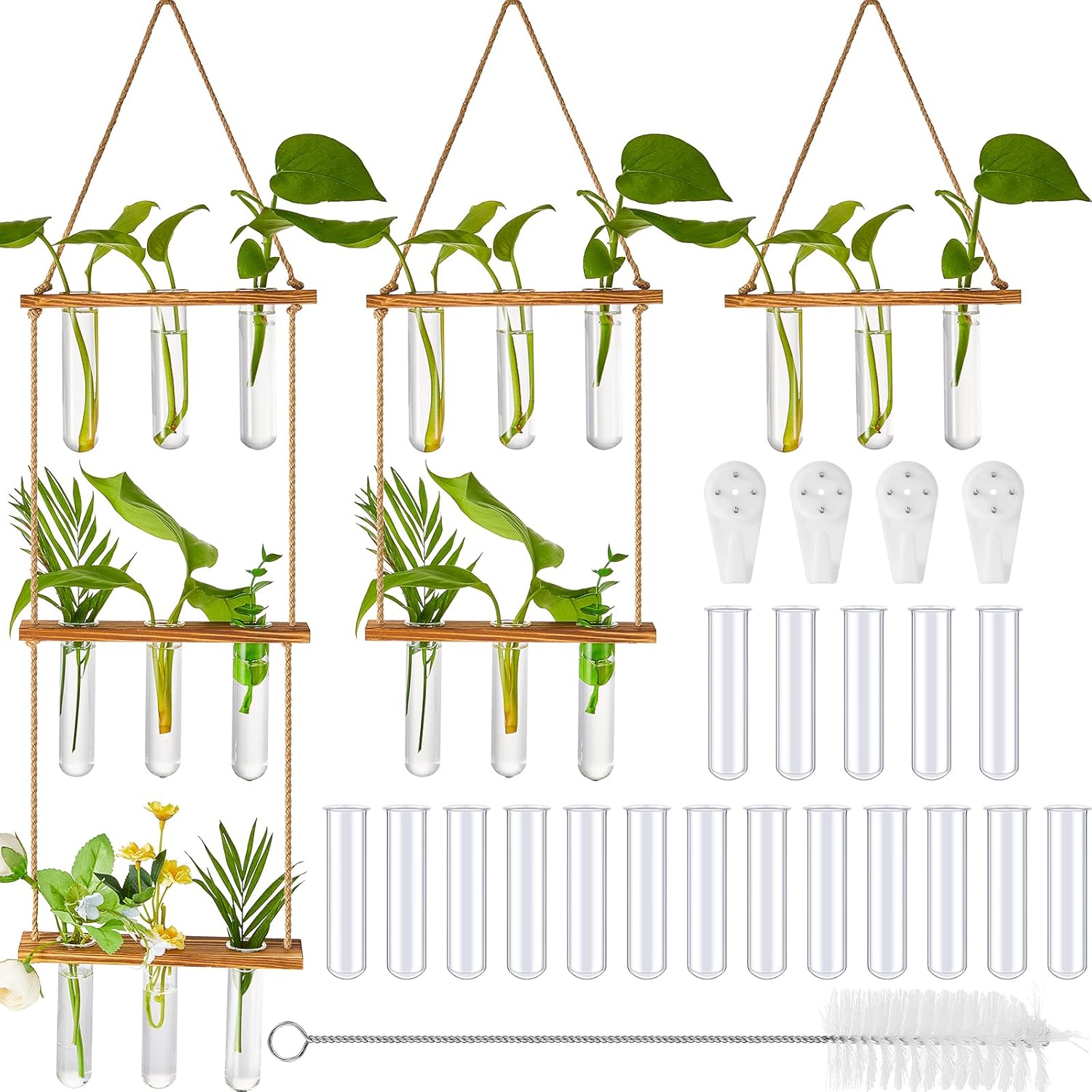 Amazon.com: Leumoi 3 Pcs Christmas Plant Propagation Tubes Wall Hanging ...