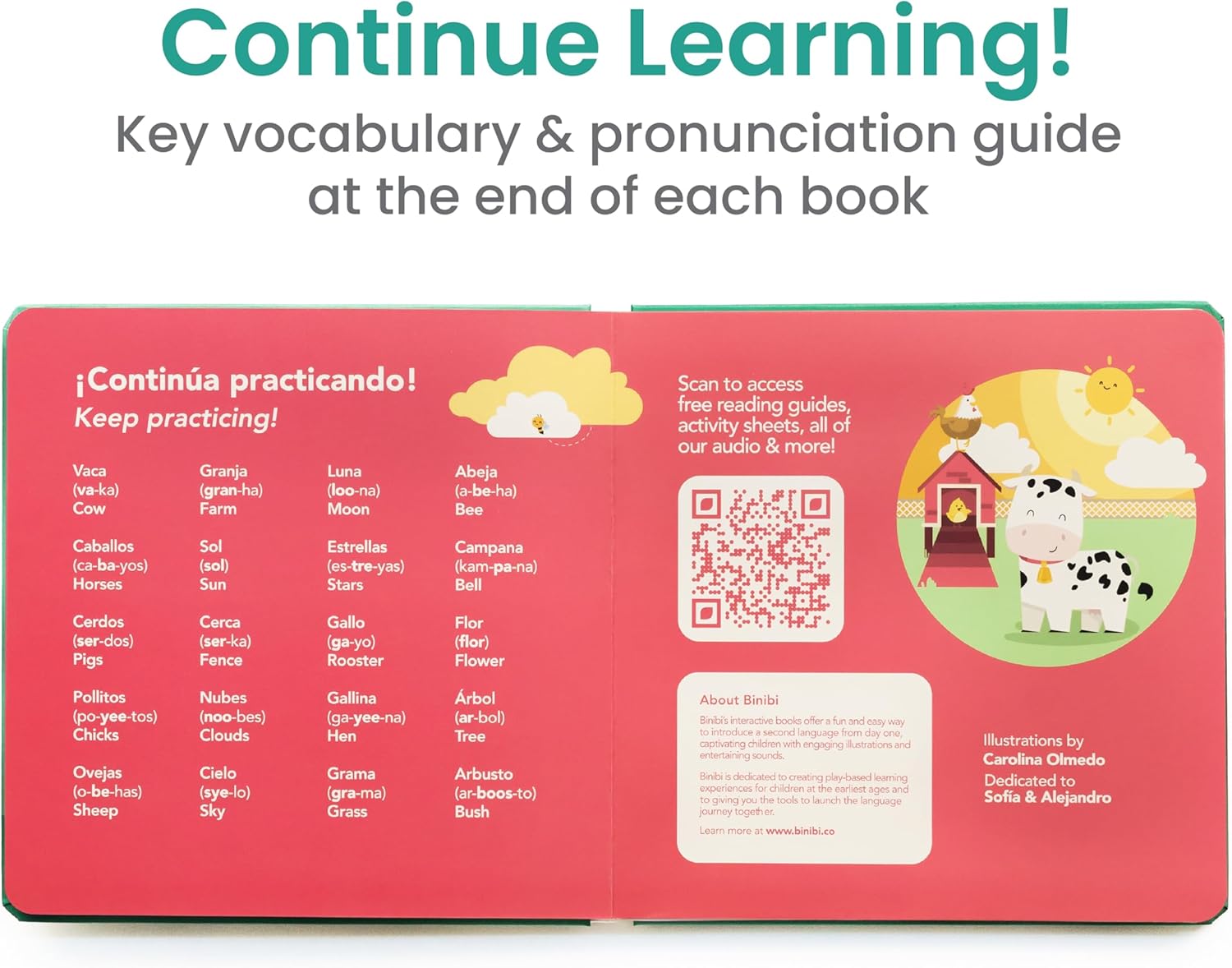 Binibi Libros en español para niños pequeños de 1 a 3 años libro ...